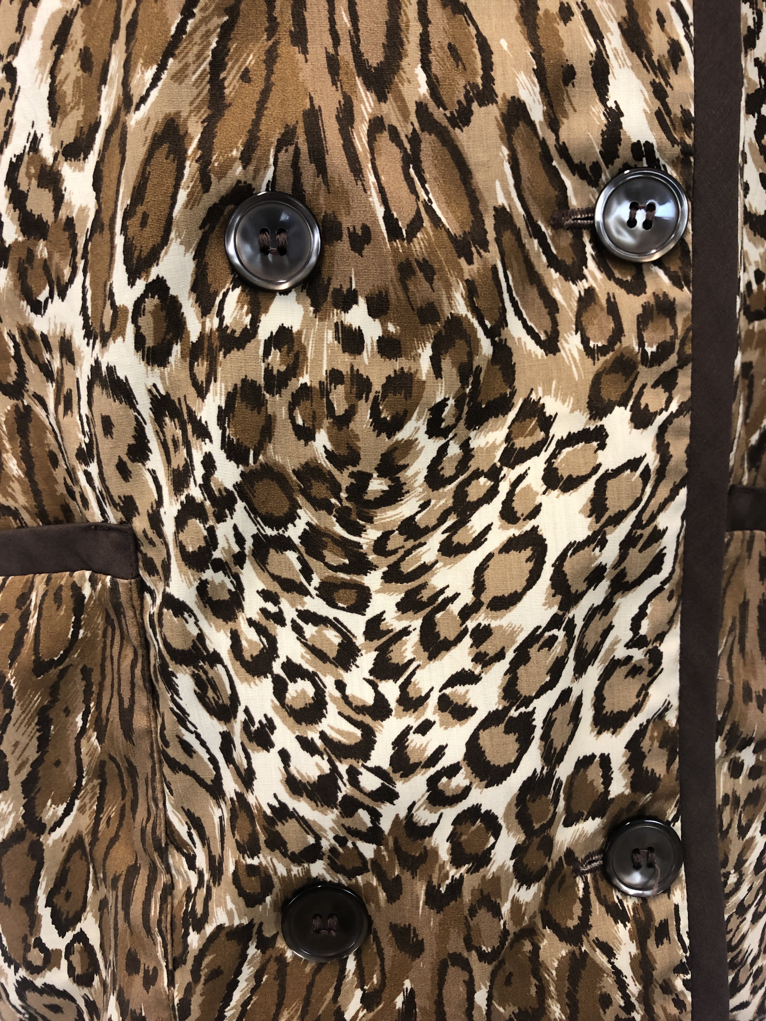 Vintage 80’s Leopard Print Double Breasted Housecoat by Model Coat ...