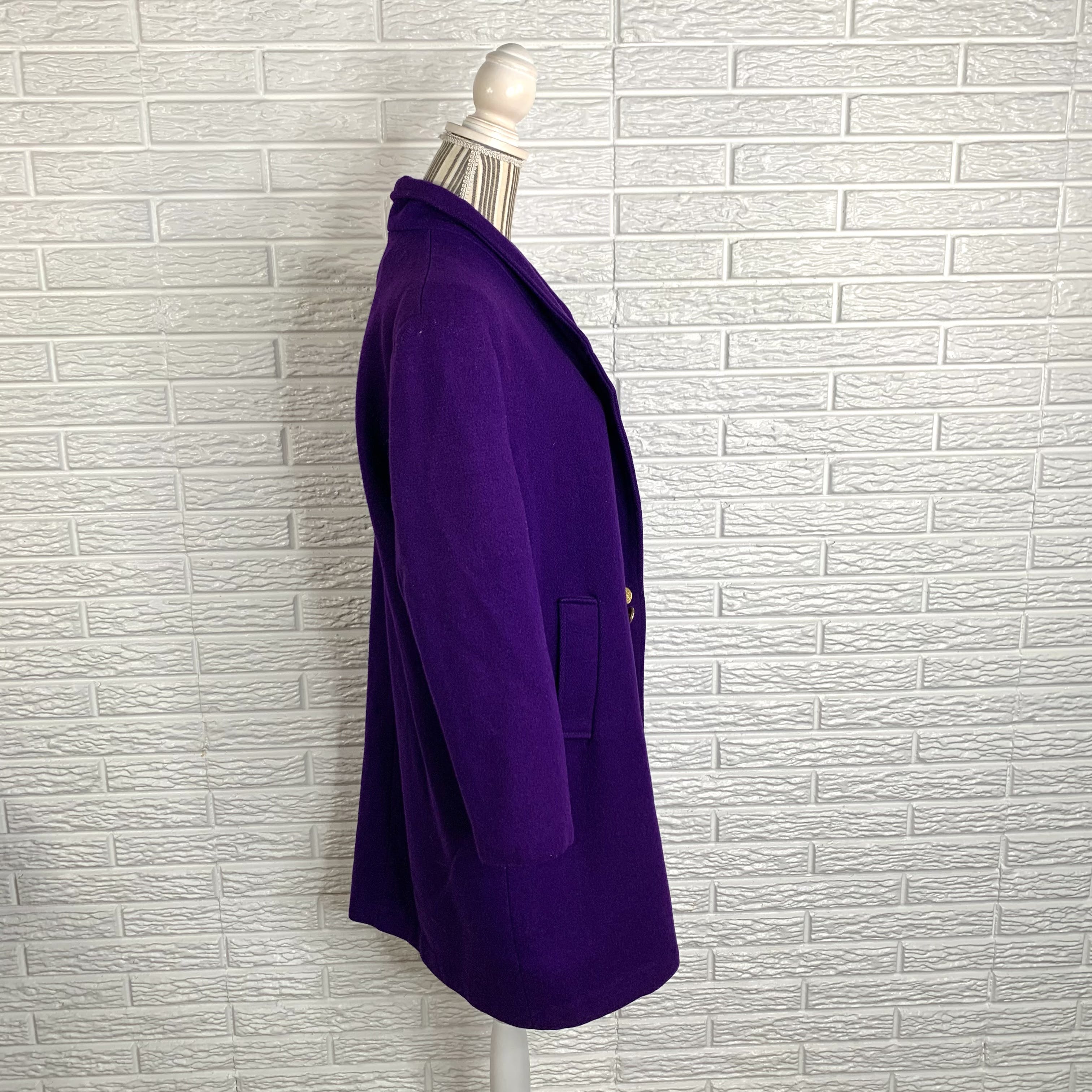 Vintage Purple Wool Peacoat by David Benjamin | Shop THRILLING