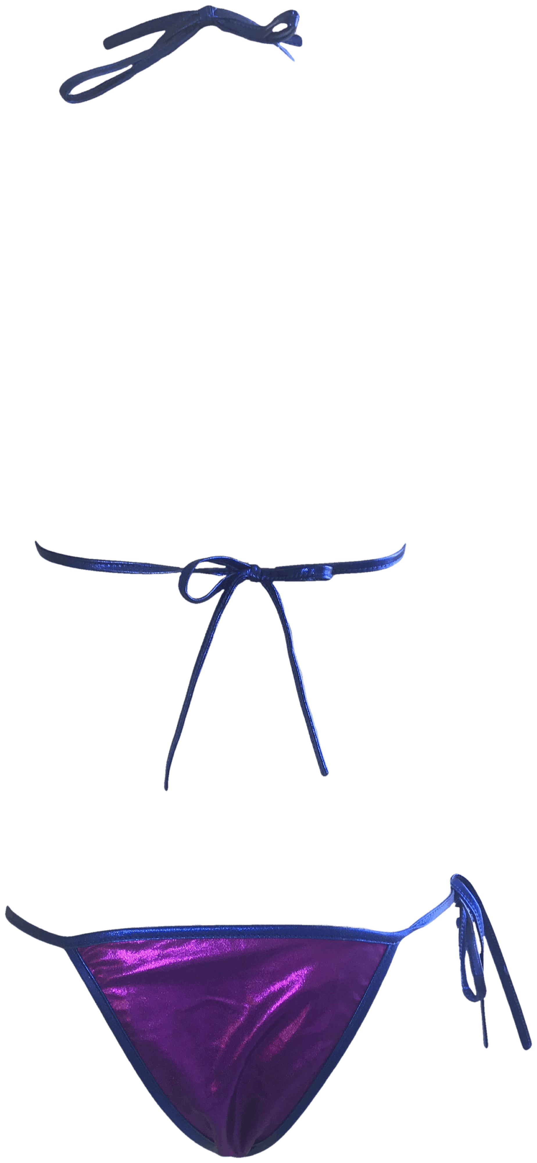 Vintage Blue and Purple Metallic Triangle Two Piece Swimsuit | Shop ...