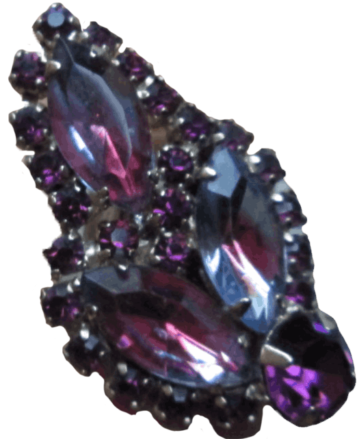 Vintage Large Purple Rhinestone Ring | Shop THRILLING