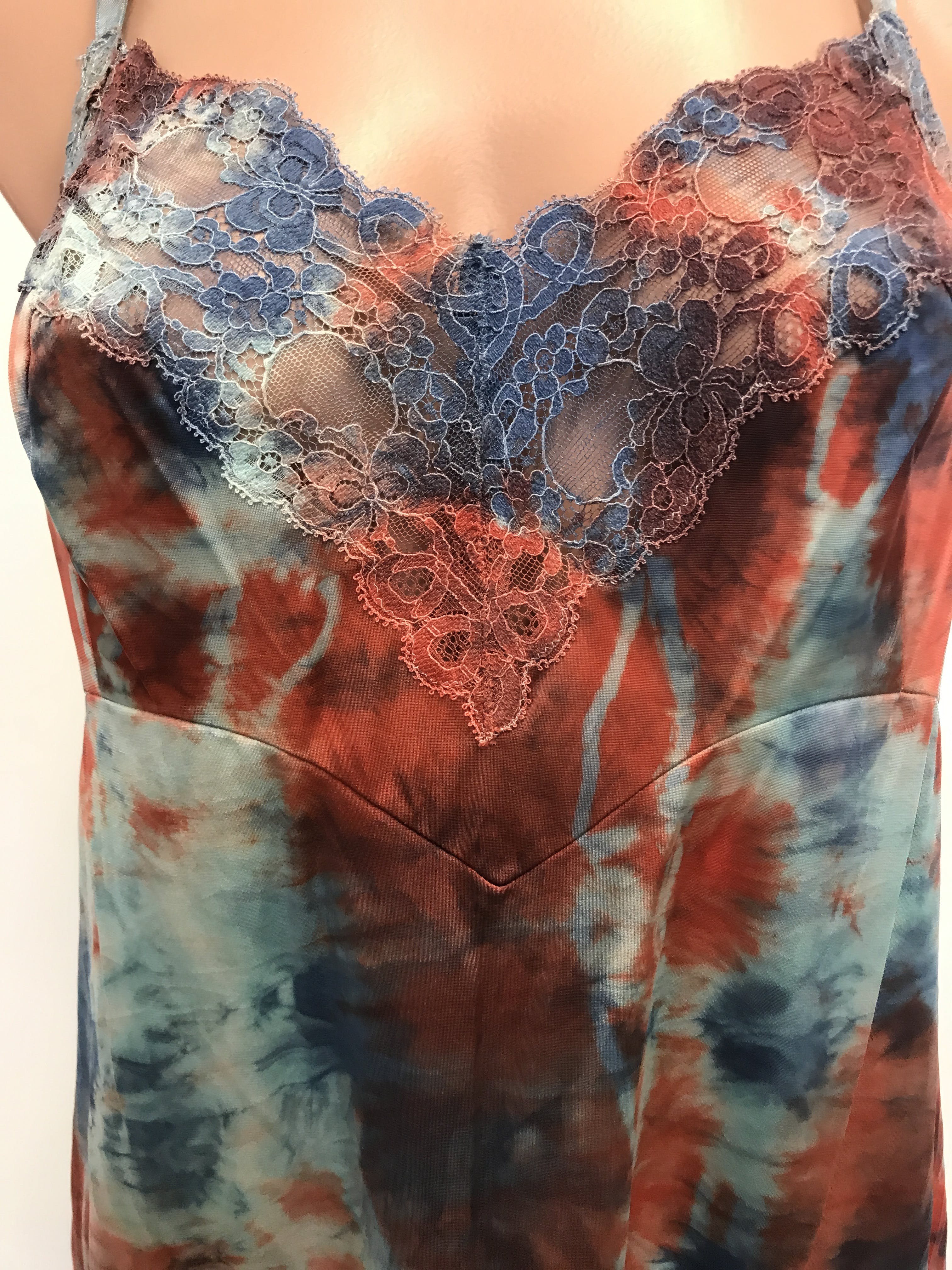 Vintage Red and Blue Tie Dye Slip Dress | Shop THRILLING