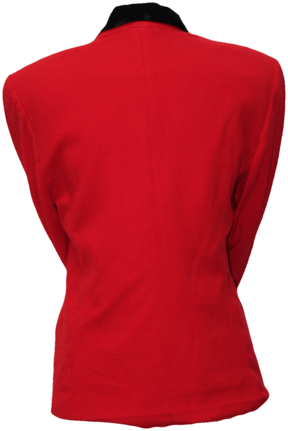 Vintage Red Double Breasted Blazer with Contrast Collar and Button ...