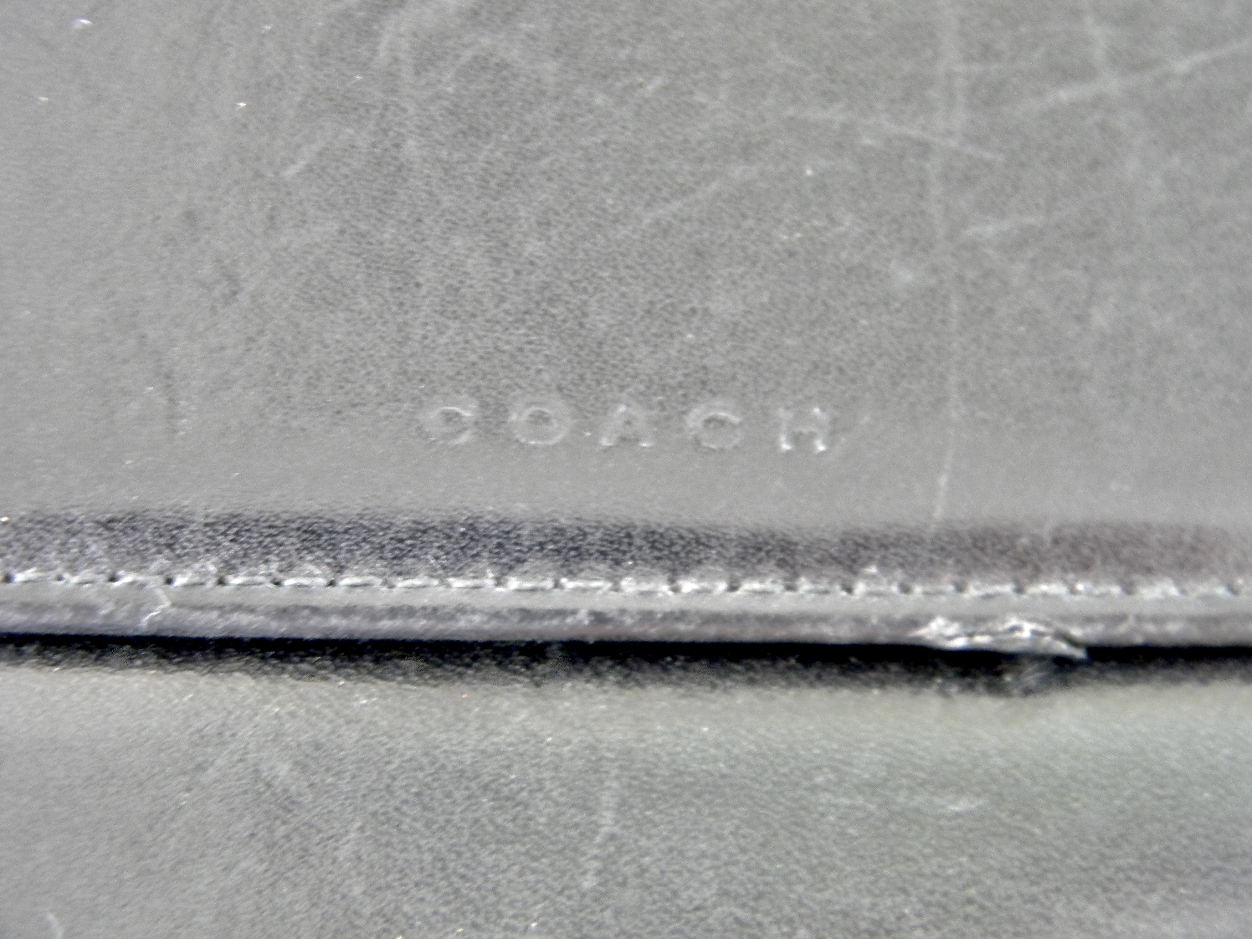 Vintage 00's Black Polished Calfskin Frame Wallet by Coach | Shop THRILLING