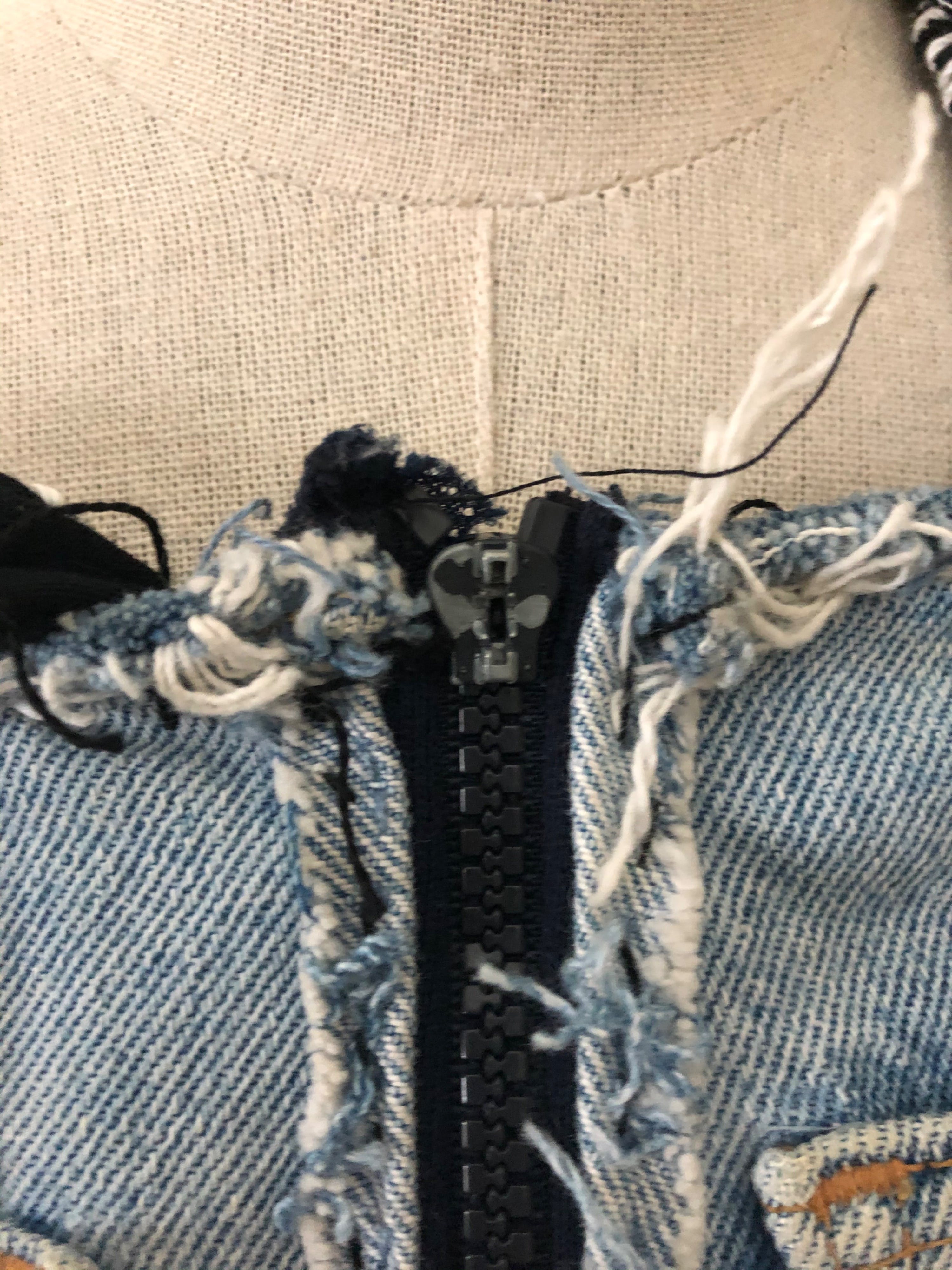 Repurposed Patchwork Denim Jacket with Vintage T-Shirt Lining | Shop ...