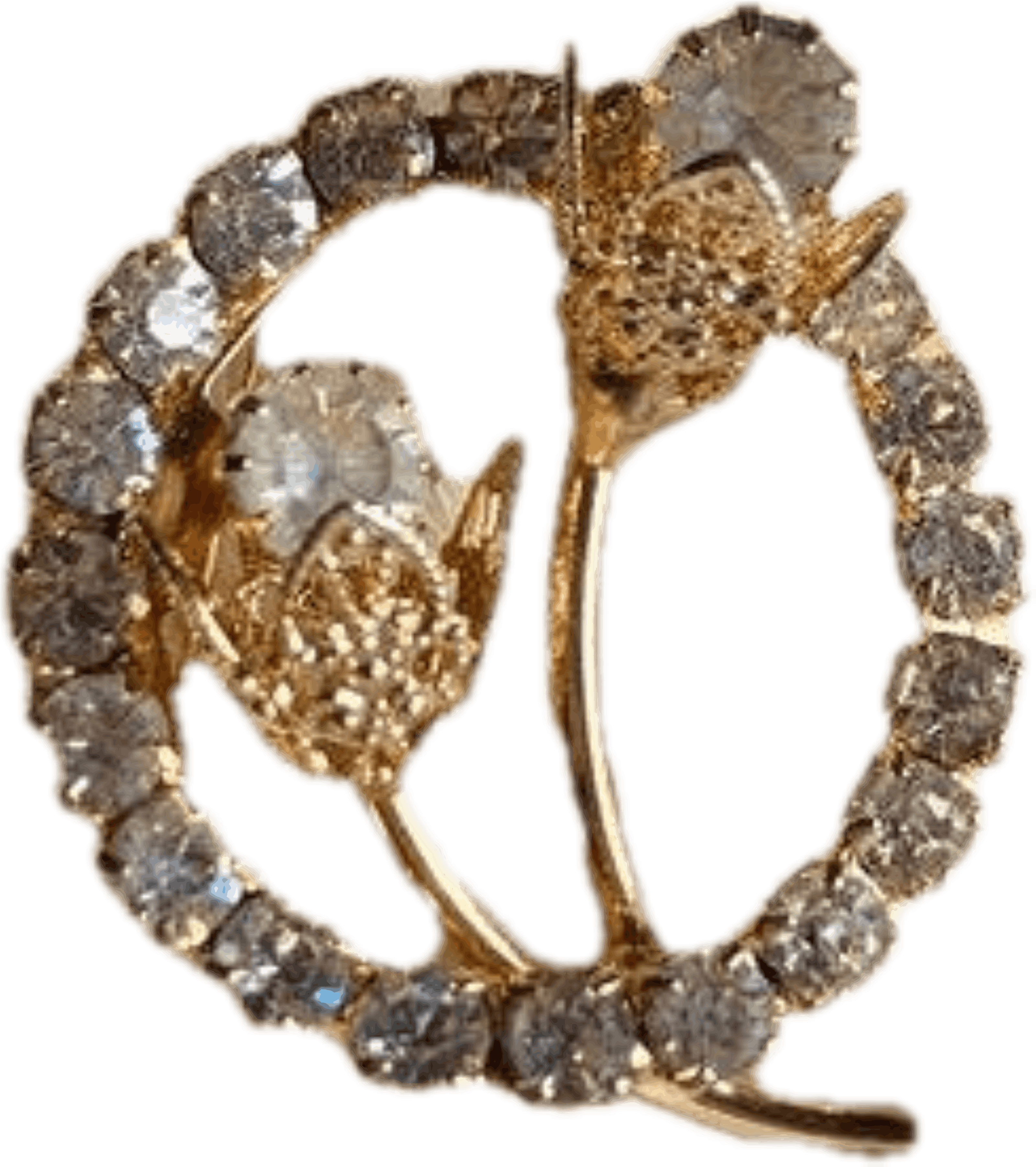 Vintage Rhinestone Circle Flower Brooch | Shop THRILLING