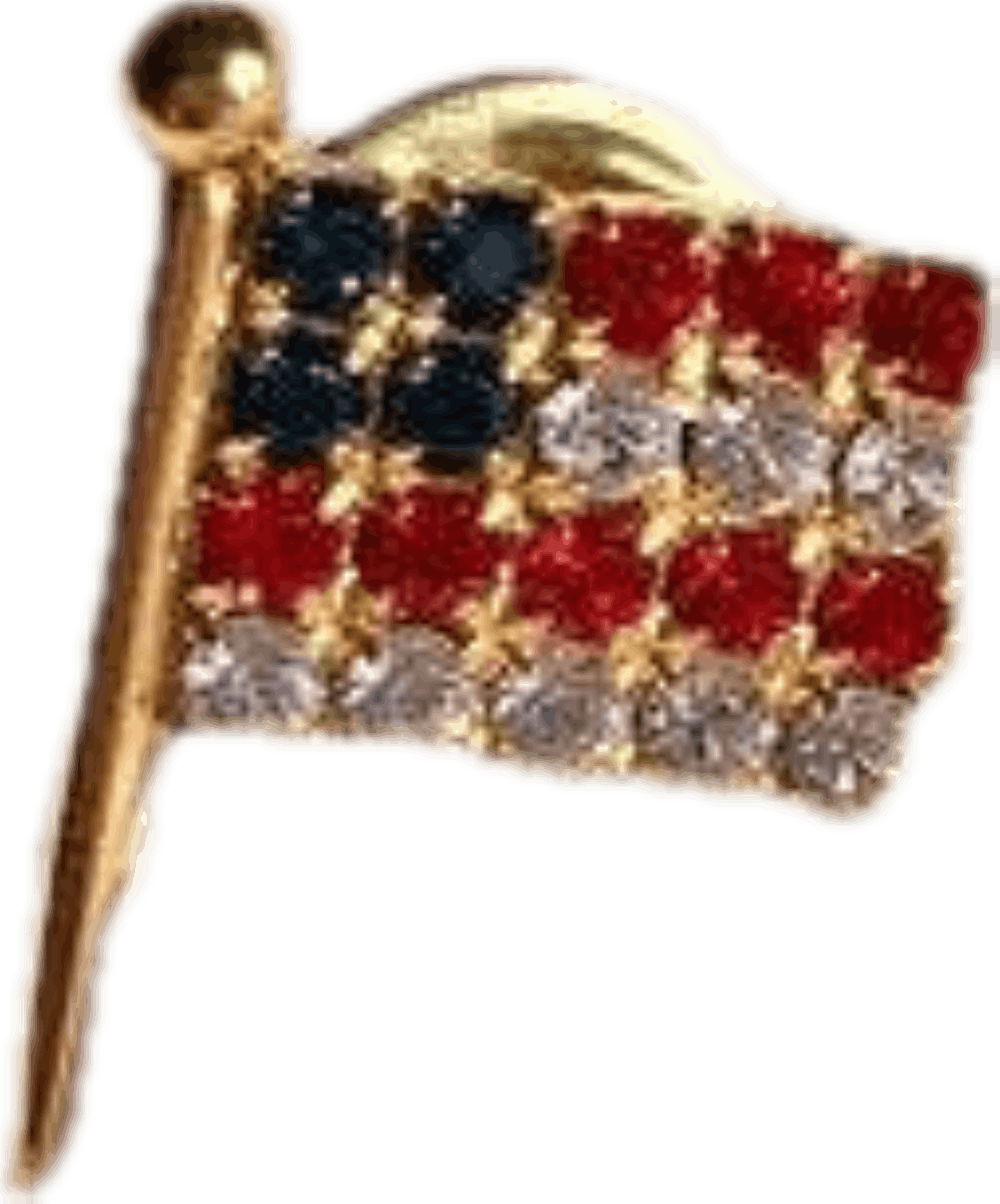 Vintage Rhinestone Patriotic American Flag Pin | Shop THRILLING
