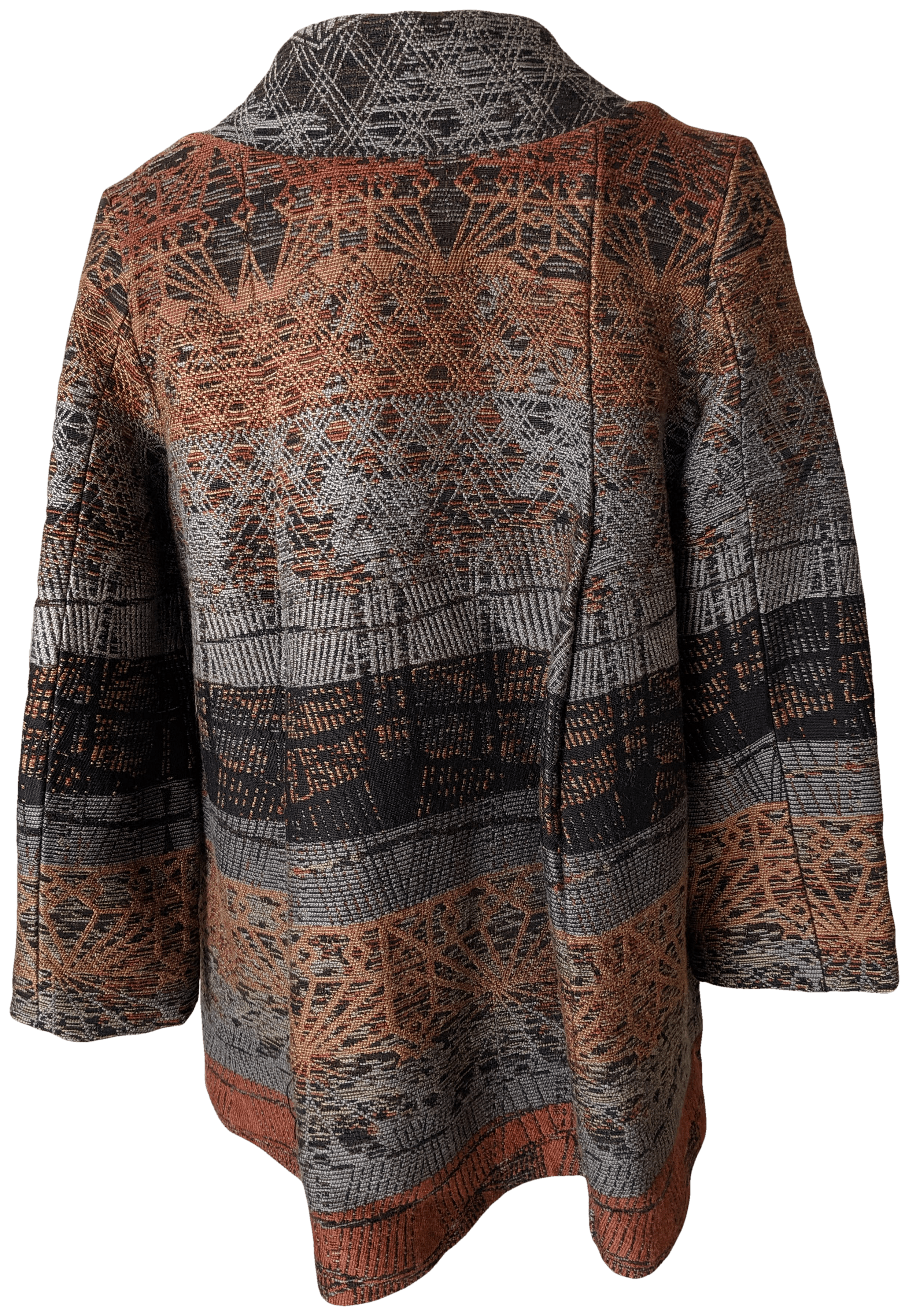 Vintage Rust Black and Gray Line Graphic Coat by Gary Graham | Shop ...