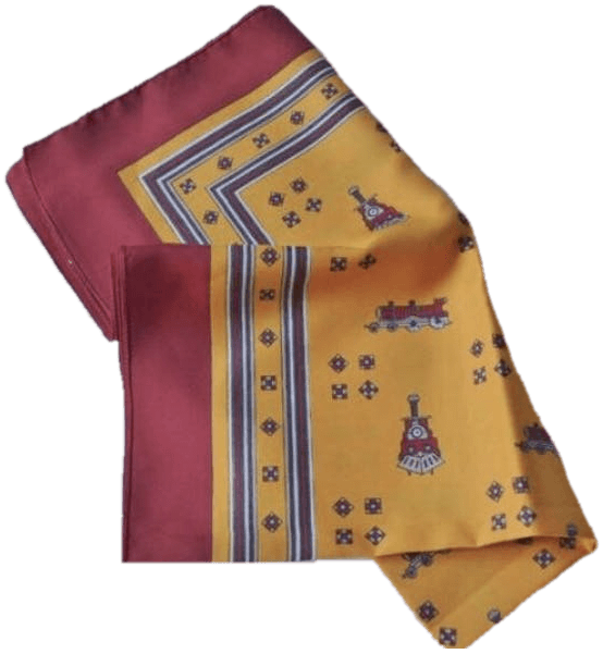 Vintage 70’s Train Theme Polyester Scarf | Shop THRILLING