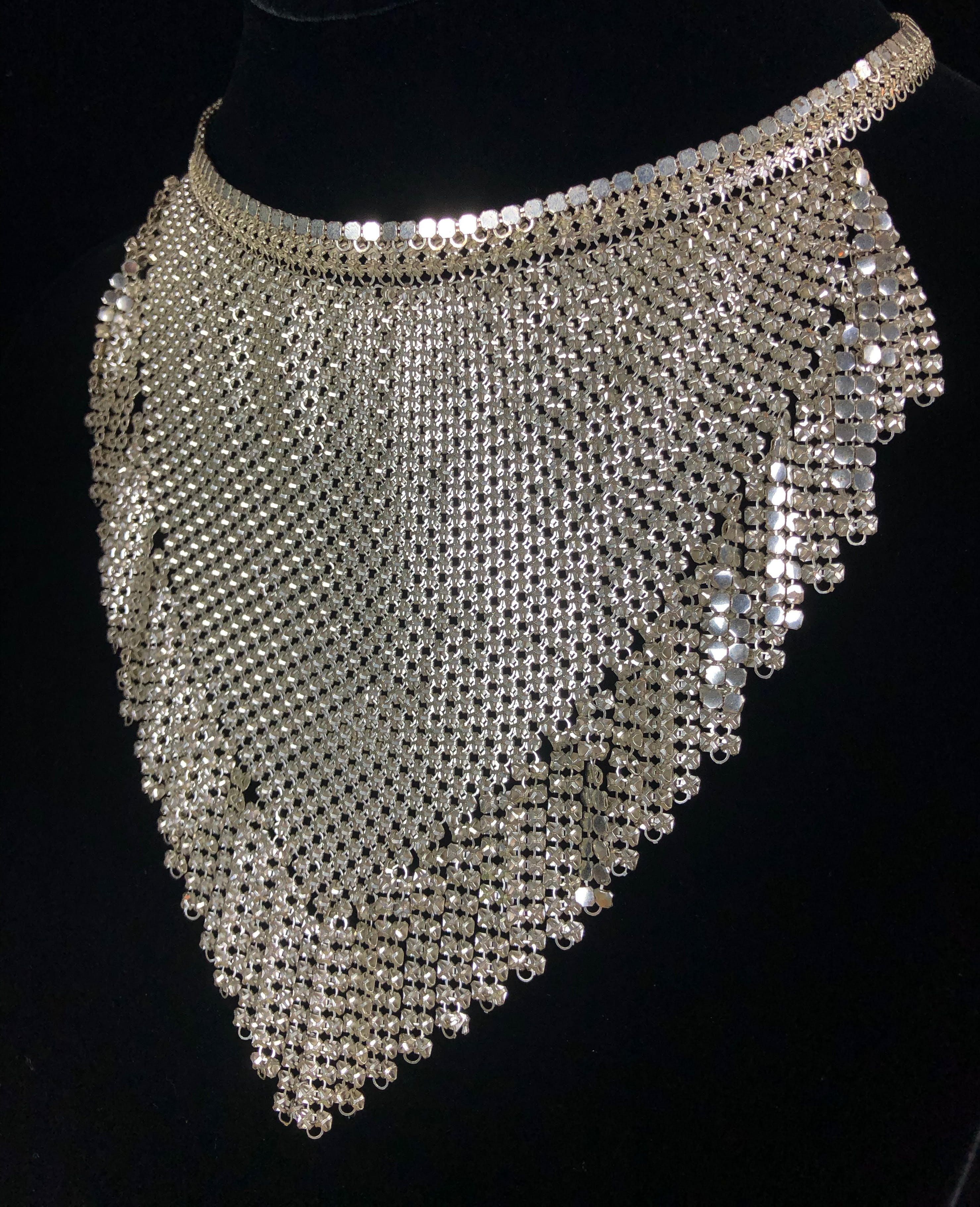 Vintage 70's Liquid Silver Chainmail Necklace | Shop THRILLING