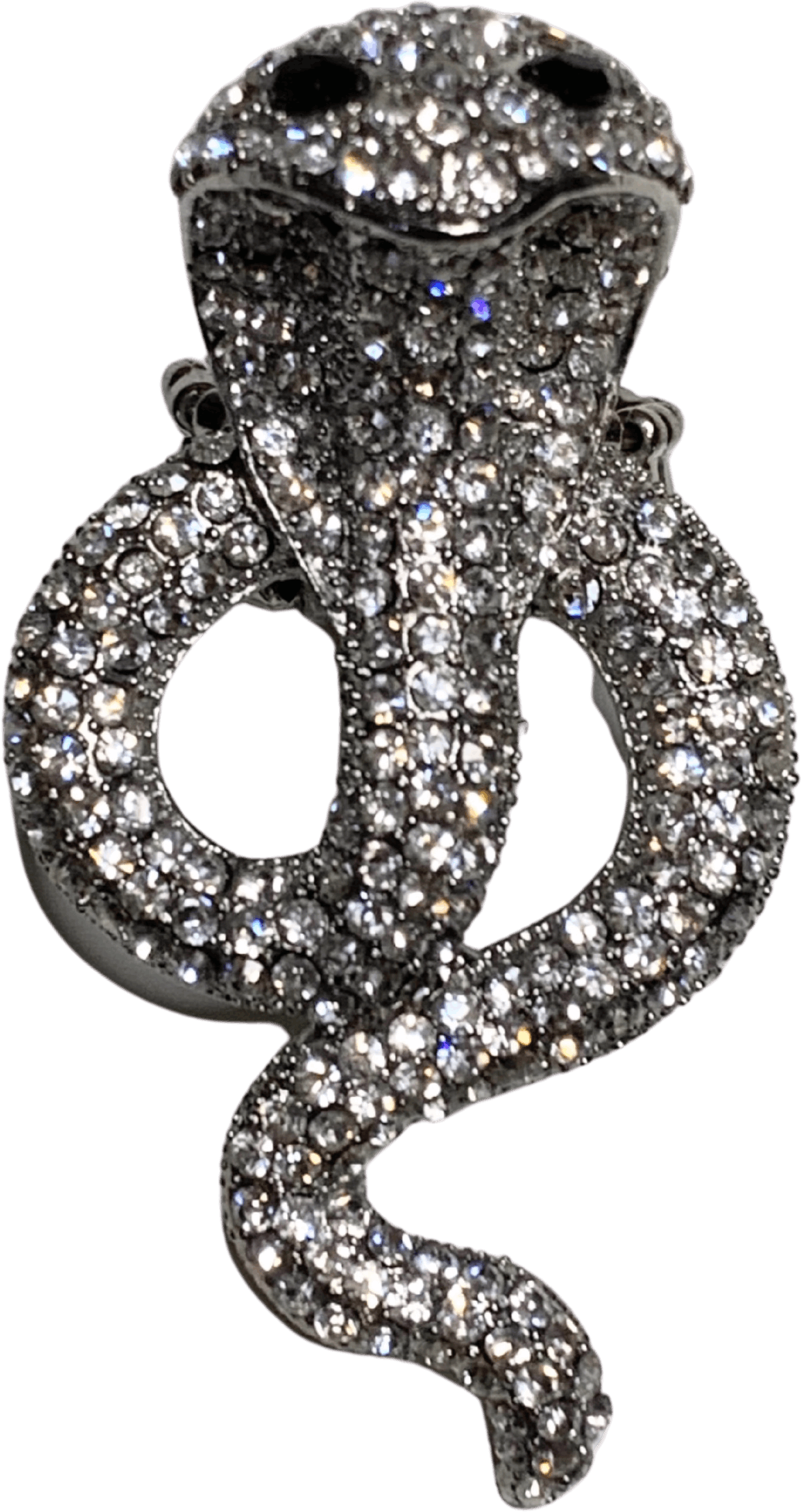 Vintage Silver Rhinestone Adjustable Snake Ring | Shop THRILLING