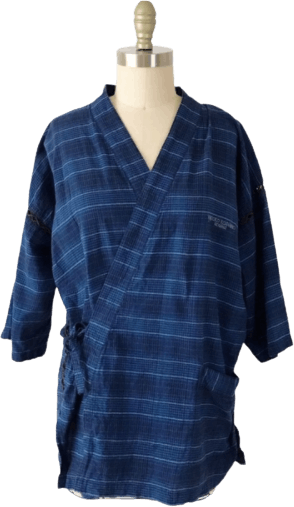 Vintage Blue Plaid Japanese Style Robe by Hiroko Koshino | Shop THRILLING
