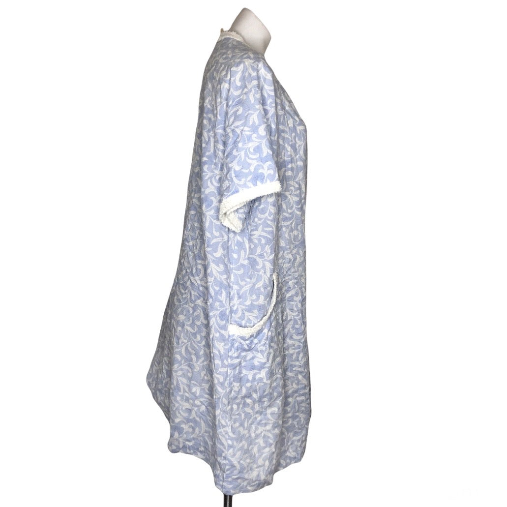 Vintage Stan Herman Light Blue White House Coat Robe by Stan Herman ...
