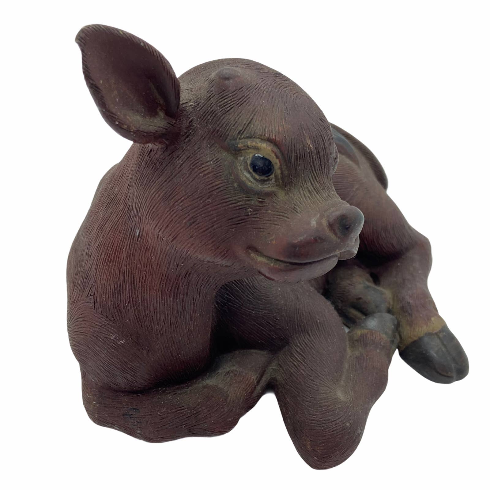 Vintage Charming Ceramic Baby Calf Cow In Brown | Shop THRILLING
