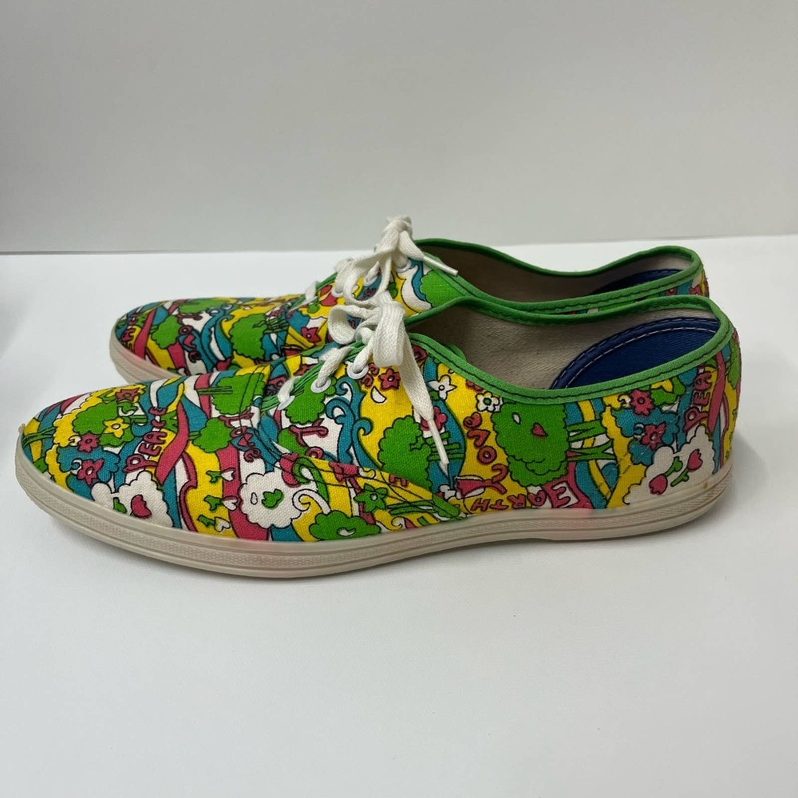 Rare New Vintage Shoes Trippy Lsd 70s 80s 90s Sneaker Colorful Dopamin ...