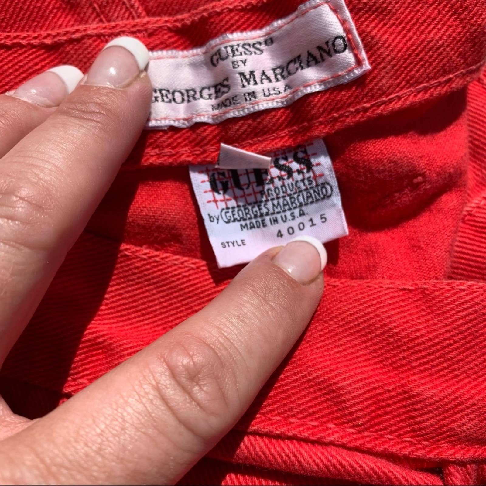 Vintage Guess Red High Rise Zipper Ankle Jeans by Guess | Shop THRILLING