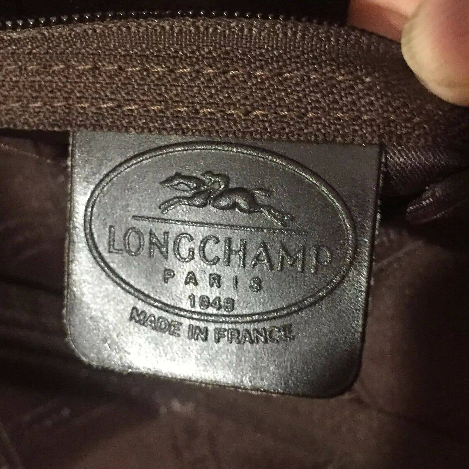 Vintage Chestnut Brown Leather Satchel Business Bag by Longchamp | Shop ...