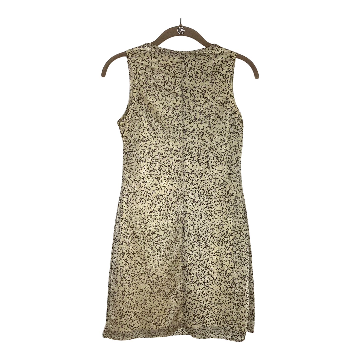 Vintage 90’s Light Sheen Floral Vine Sheer Overlay Sleeveless V-Neck ...