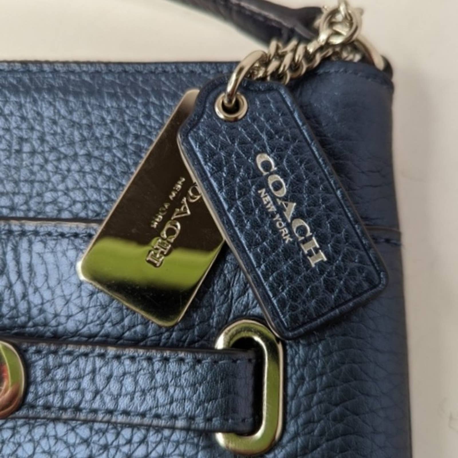 Vintage Swagger Metallic Blue Leather Swingpack Crossbody by Coach ...