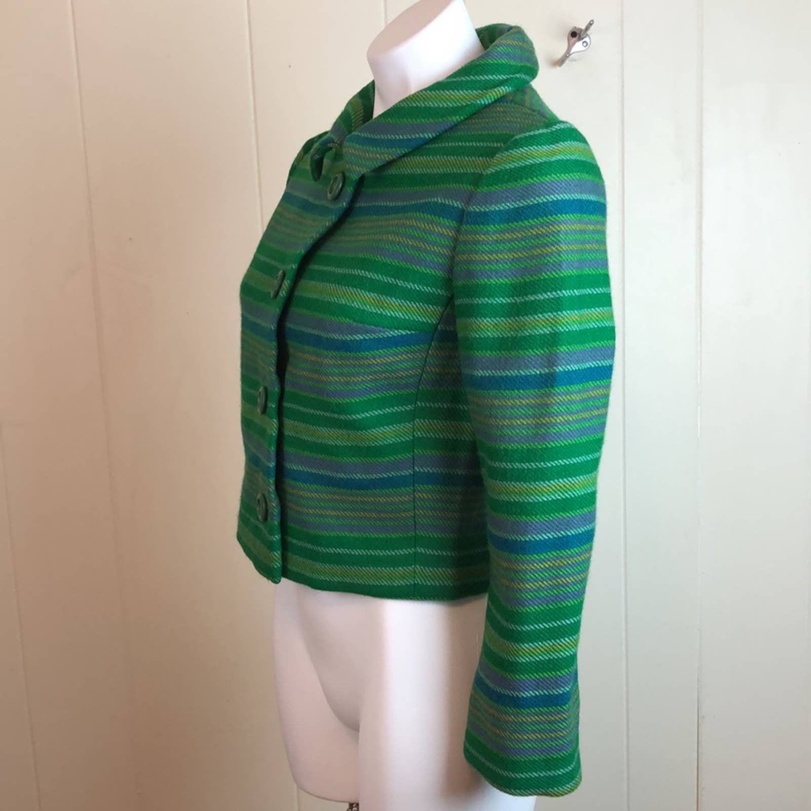 Vintage 70s Shannon Rodgers Striped Wool Blazer by Shannon Rodgers ...