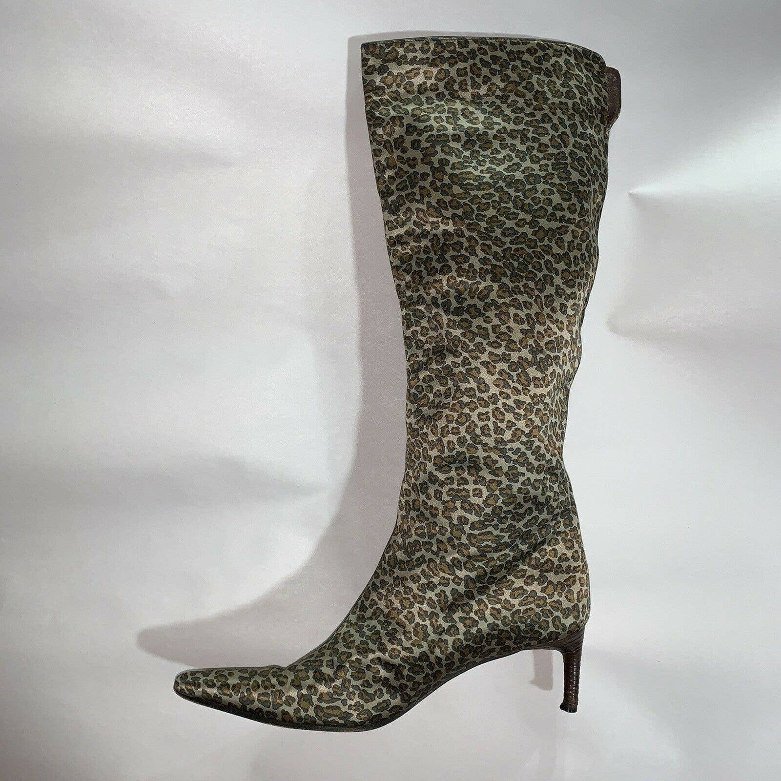Vintage Veneta Silk Leopard Print Boots by Bottega Veneta | Shop THRILLING