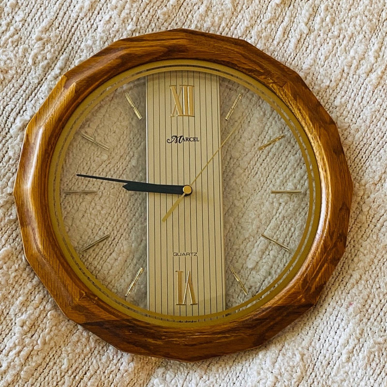 Vintage Wooden Trim Acrylic See Through Wall Clock by Marcel | Shop ...
