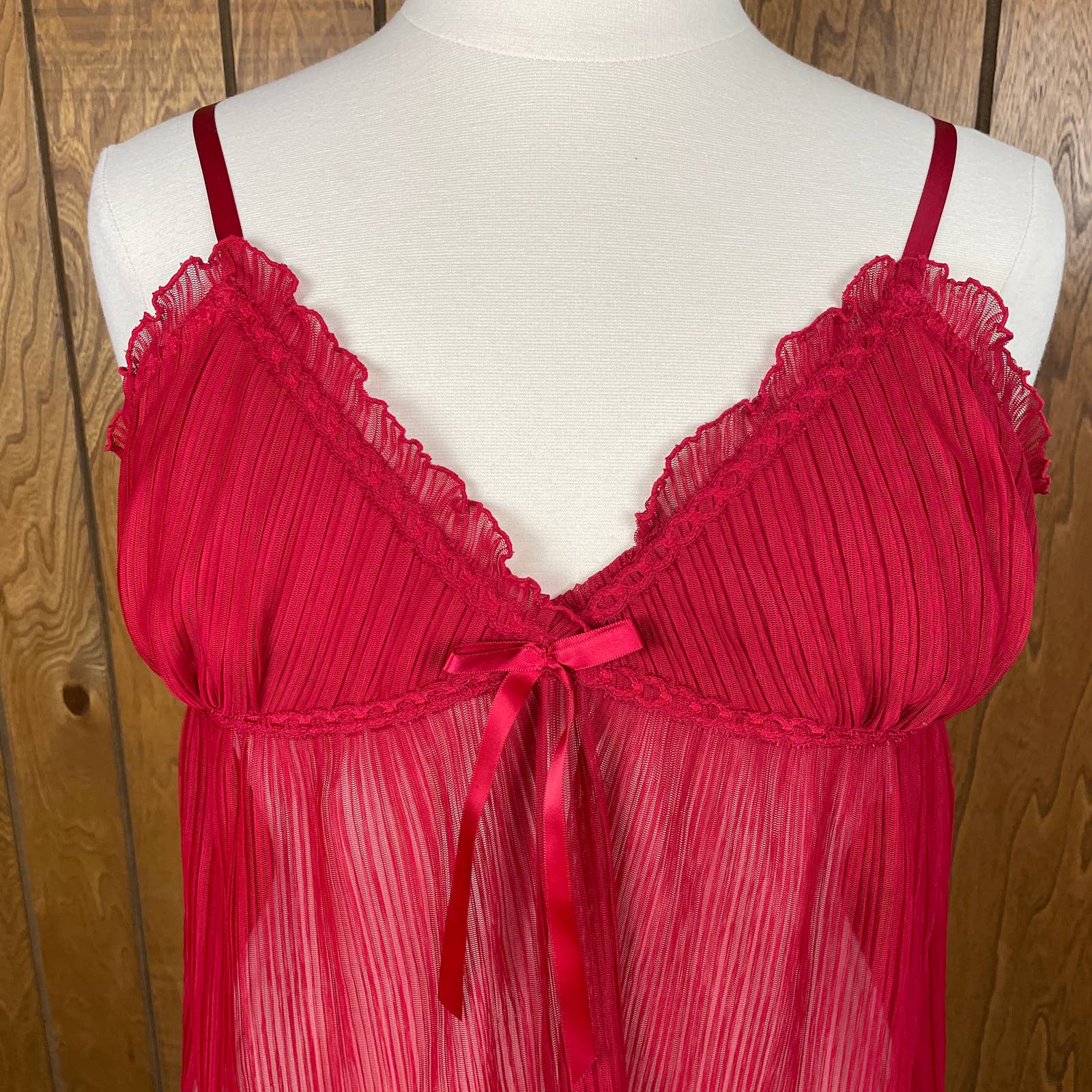 Vintage Red Sheer Chiffon Teddy Cami | Shop THRILLING