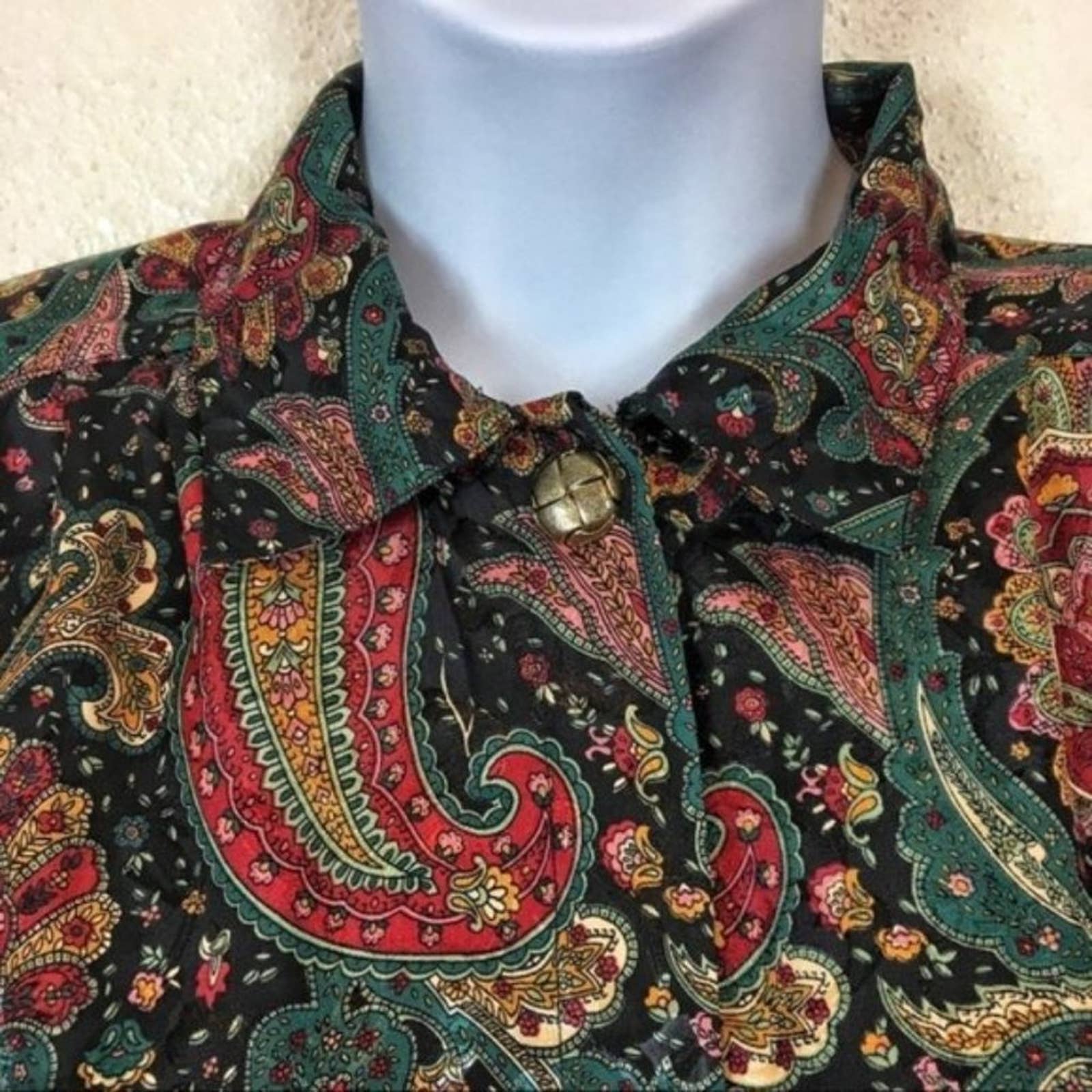 Vintage Paisley Librarian Silky Blouse | Shop THRILLING