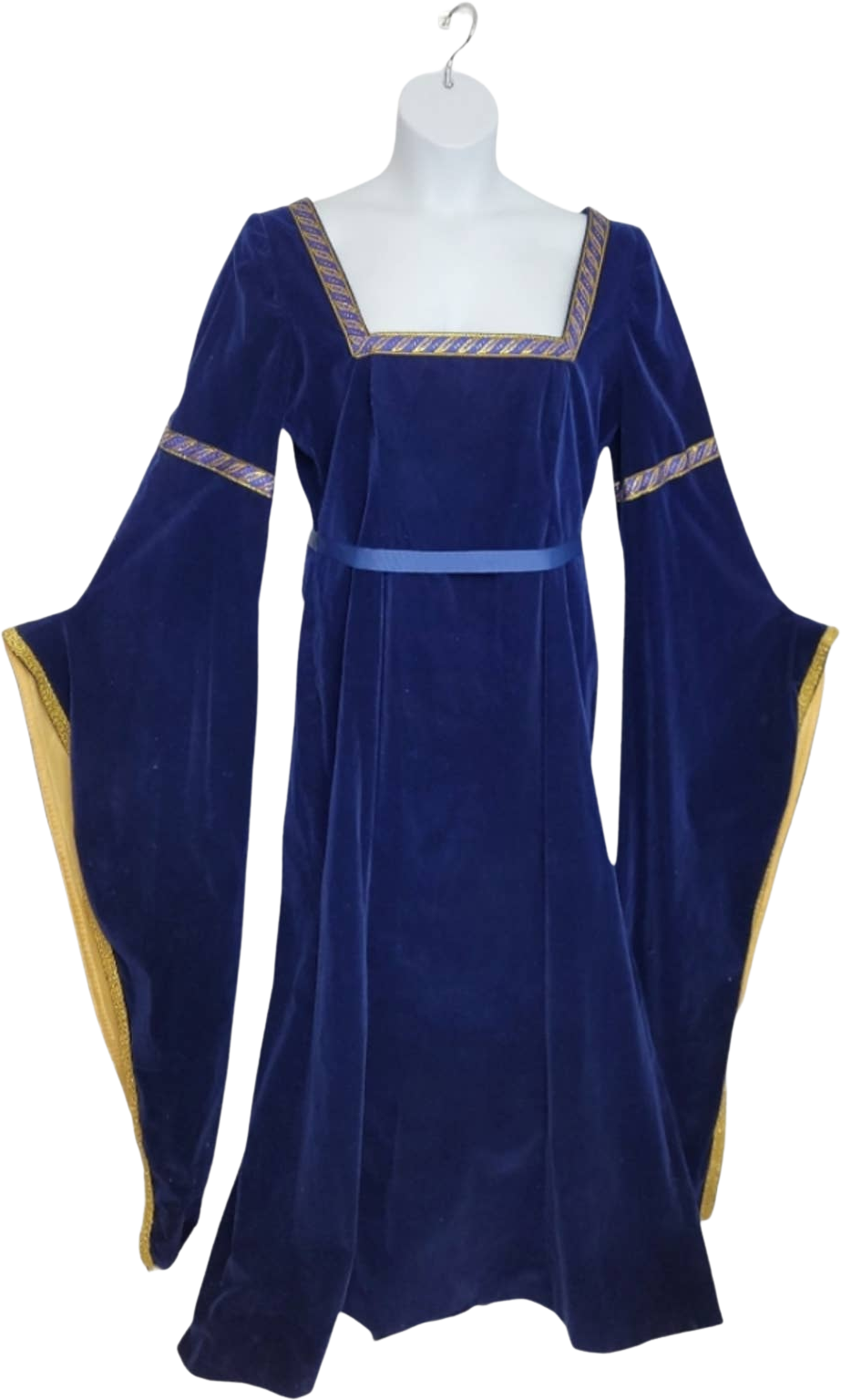 Vintage Royal Blue Renaissance Dress Velvet Costume Ren Faire Medival ...