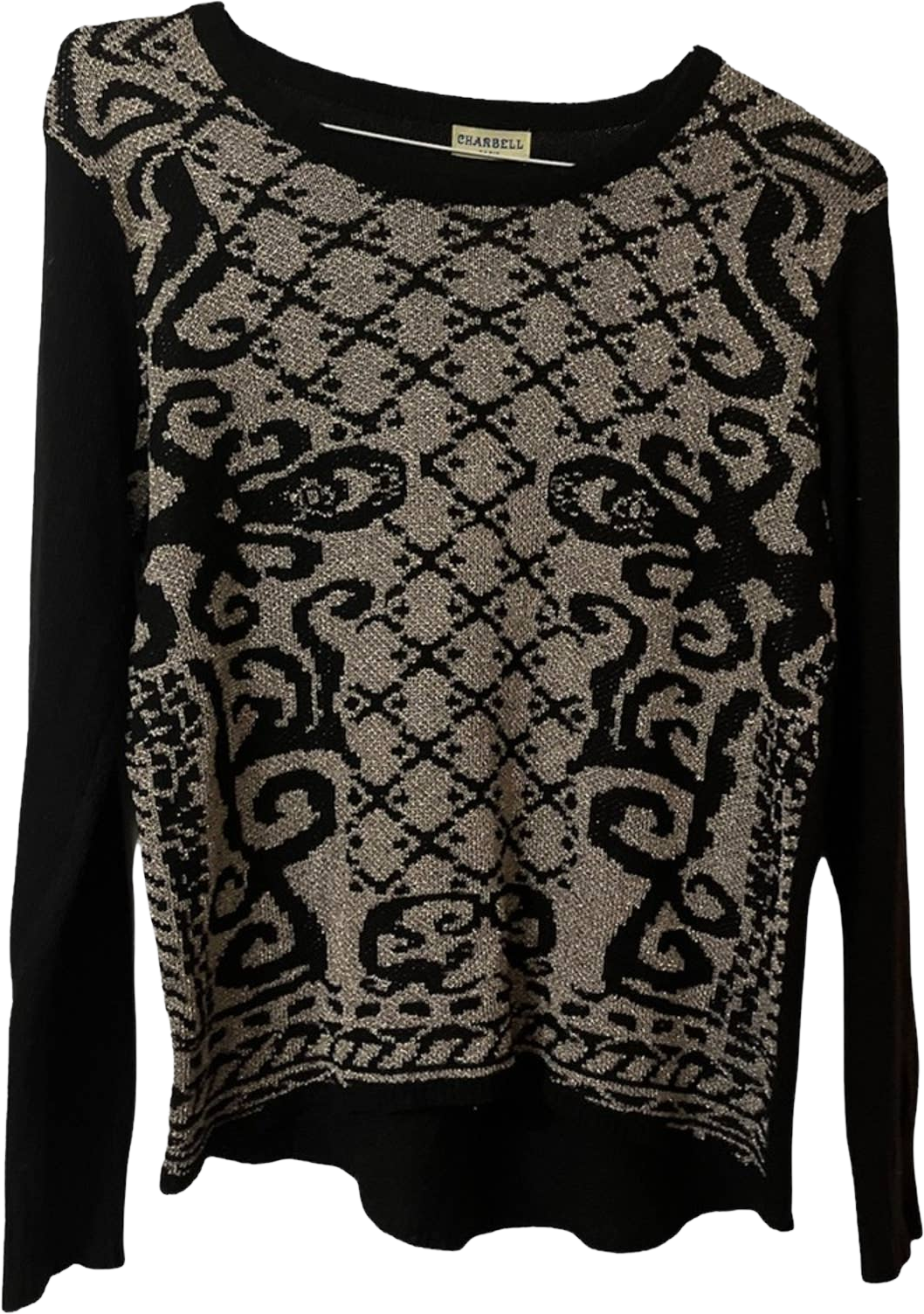 Vintage Black and Gold Sweater | Shop THRILLING