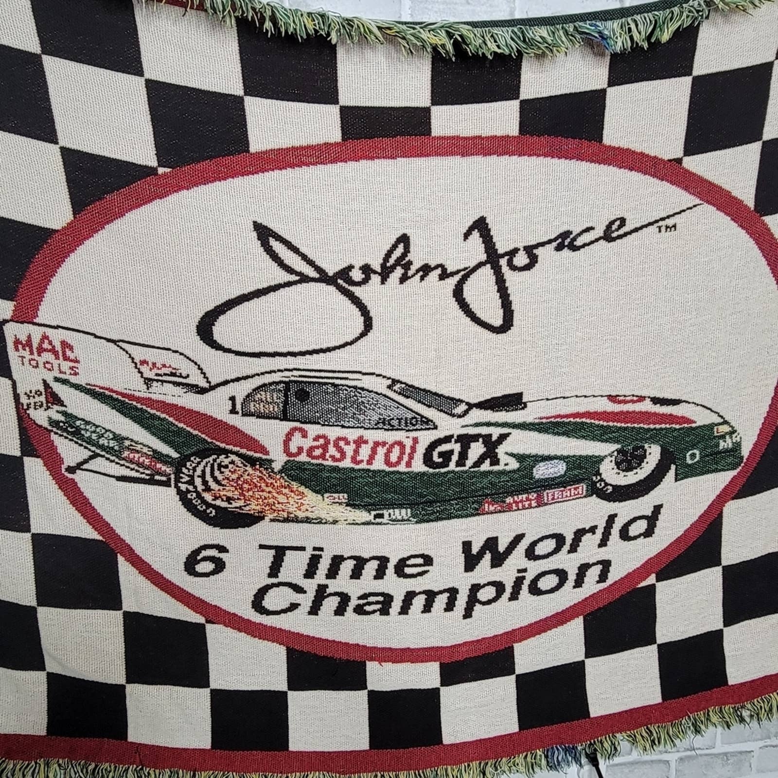 Vintage John Force Woven Tapestry Throw by John Force | Shop THRILLING