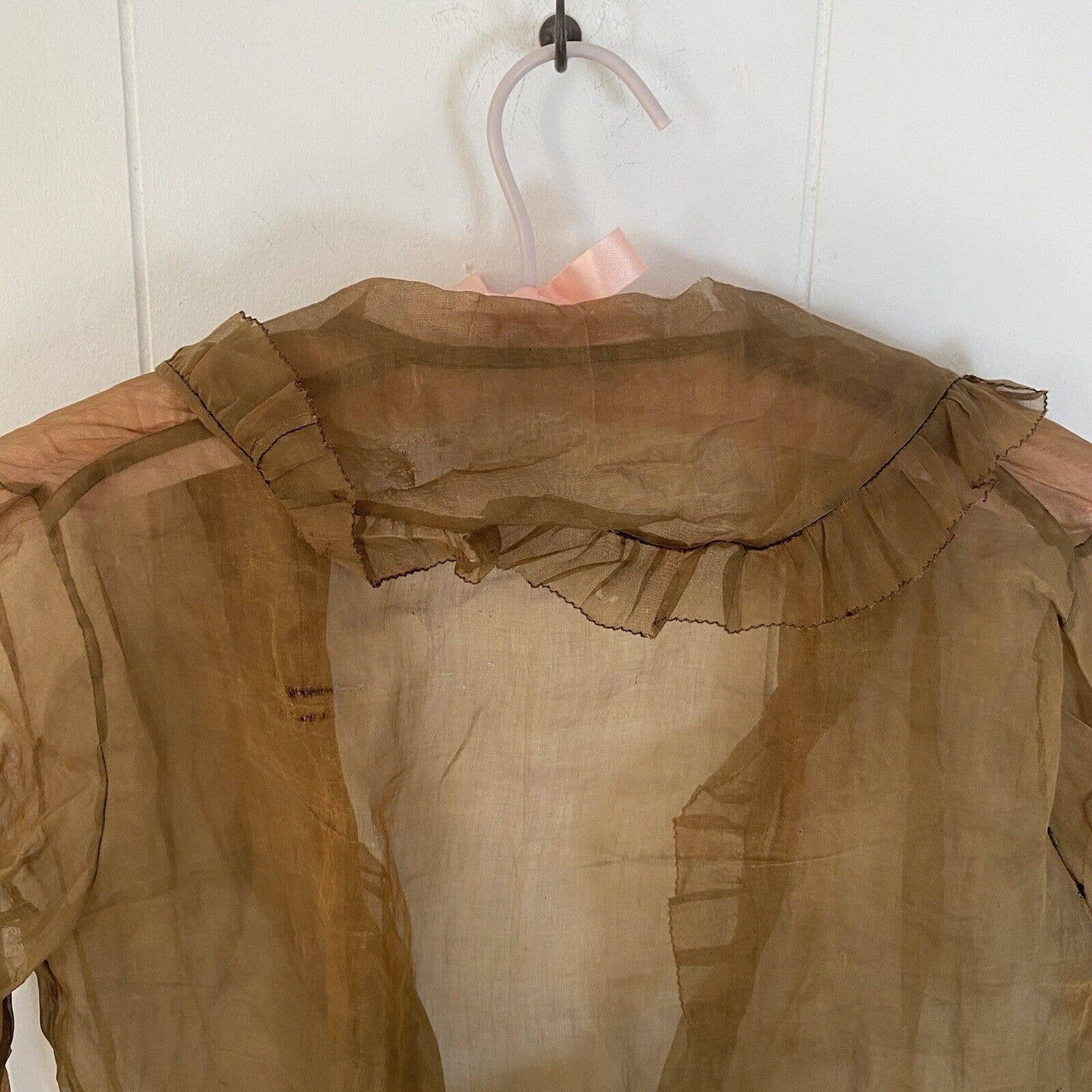 Vintage Antique Victorian Edwardian Sheer Silk Organza Wrap Shrug ...