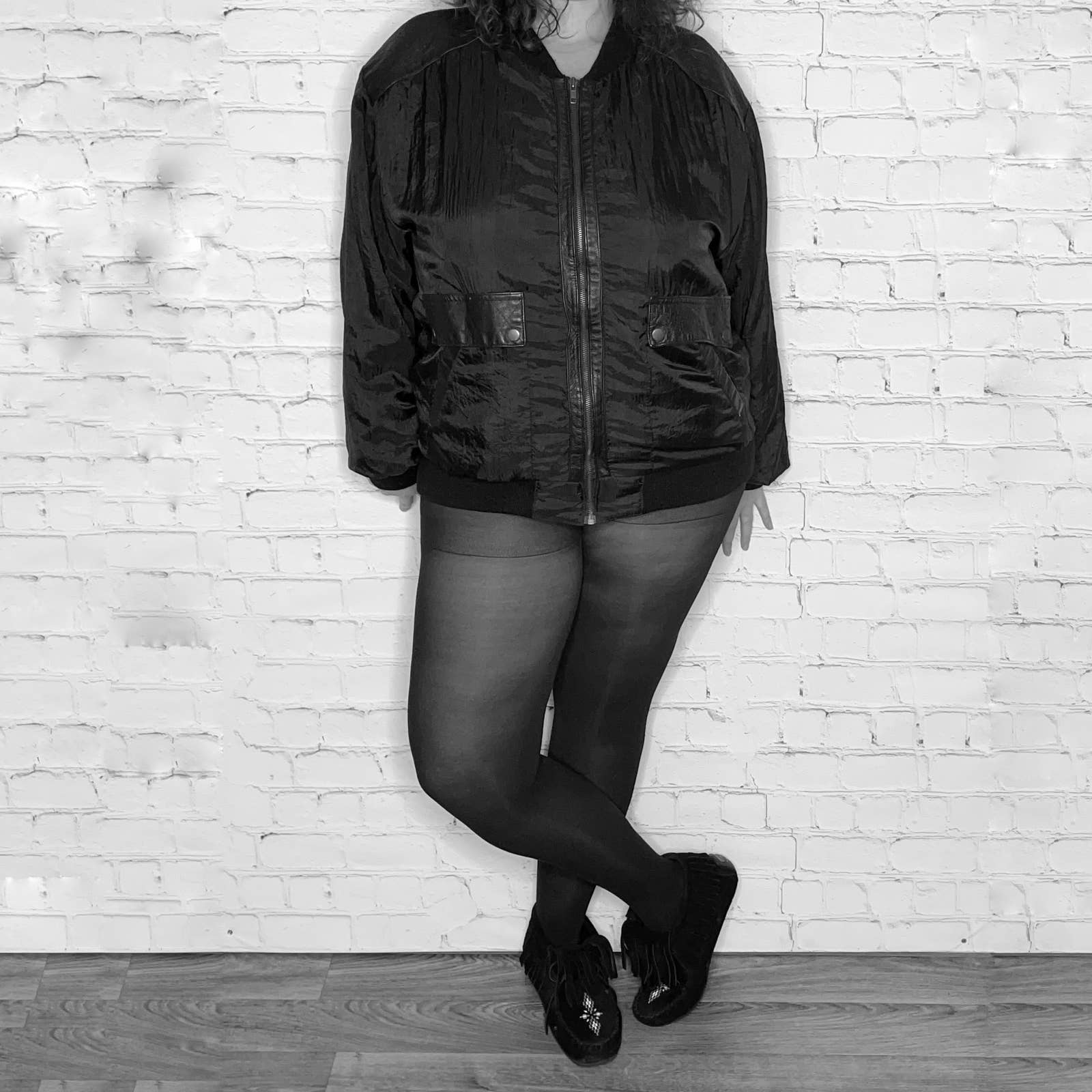 Vintage 80s Windbreaker Black Leather Trim Jacket by Alan Stuart | Shop ...