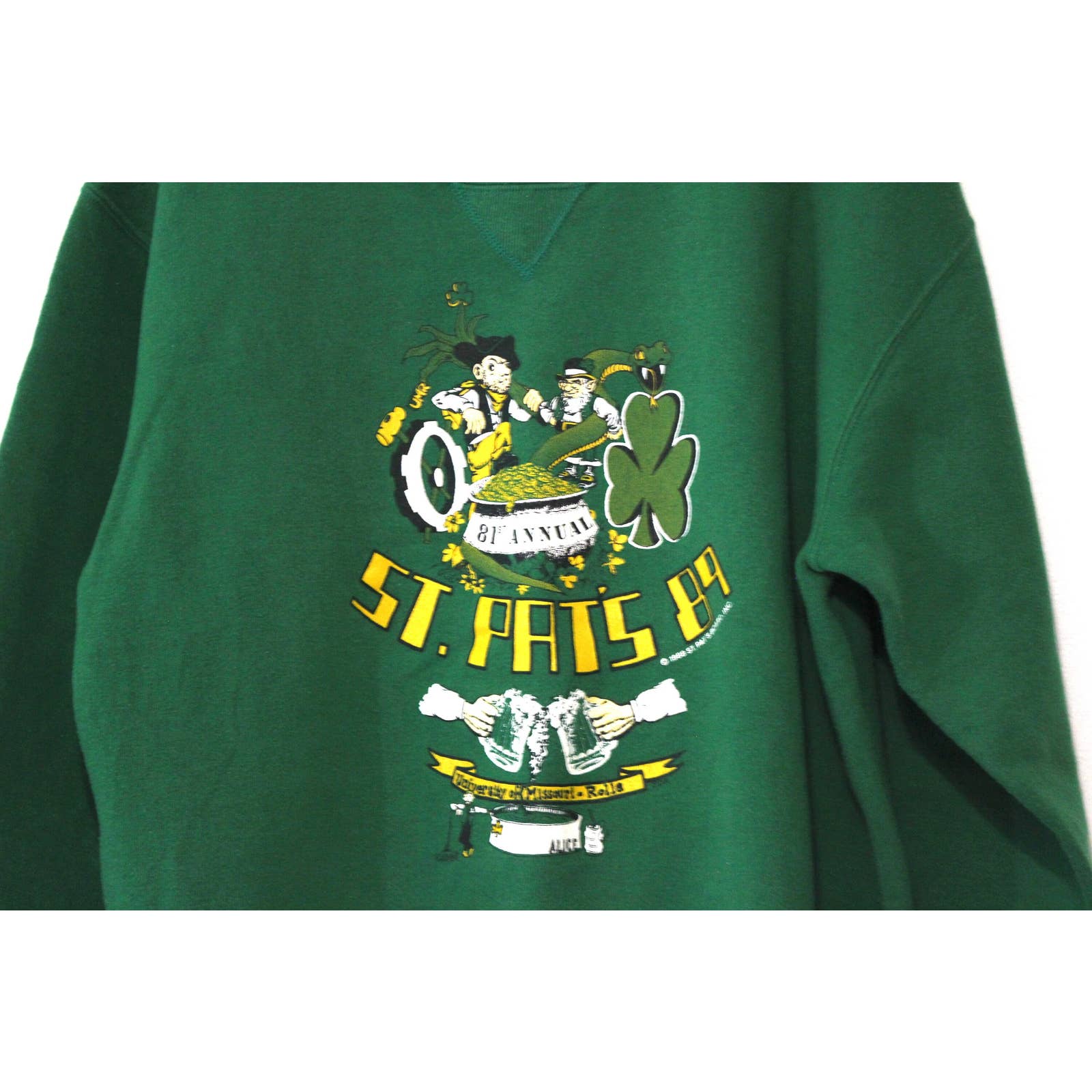 Vintage St Patricks Day Celebration Rolla Missouri 1989 Sweatshirt Xl ...