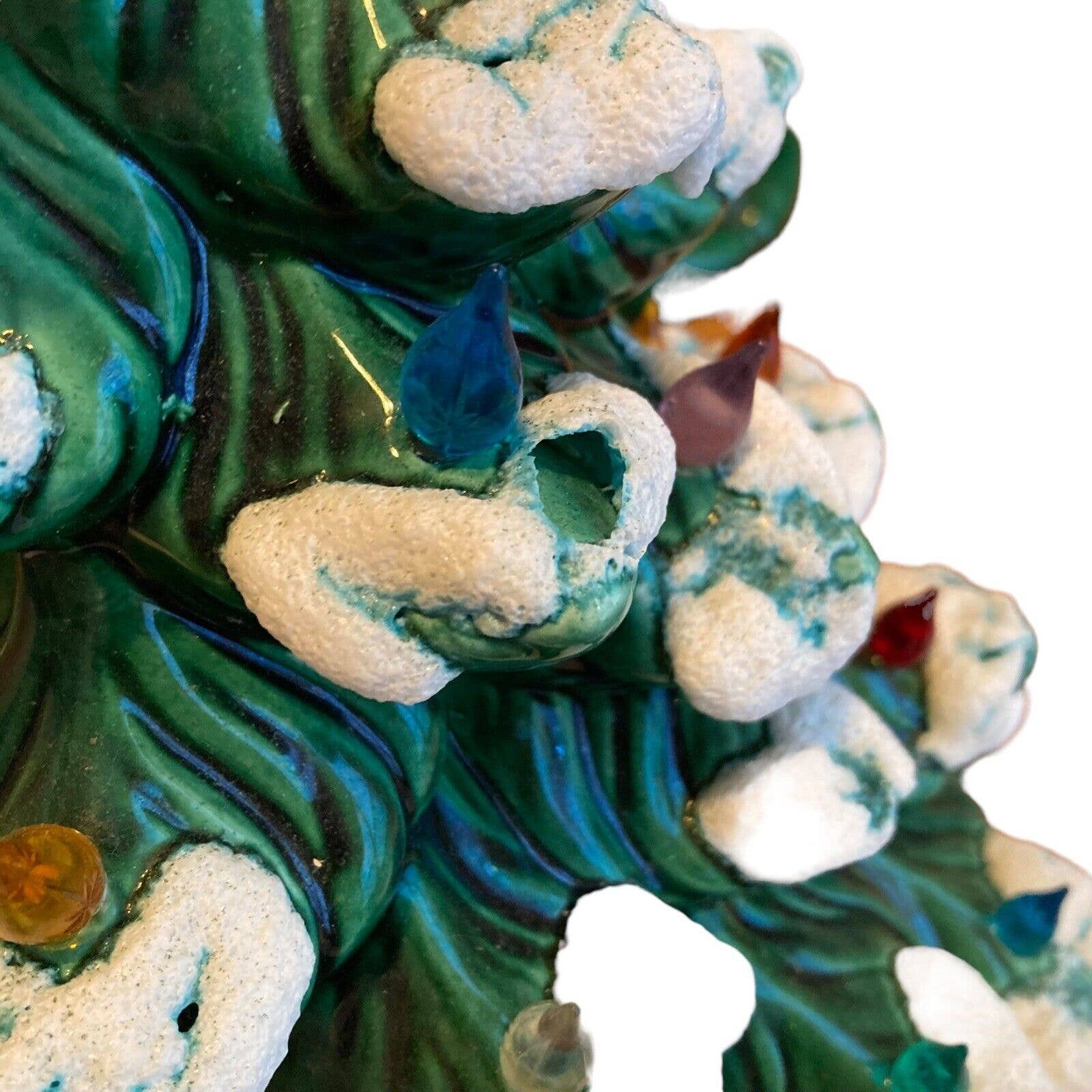 Vintage Mold 17" Multicolored Lighted Ceramic Christmas Tree Base by A ...