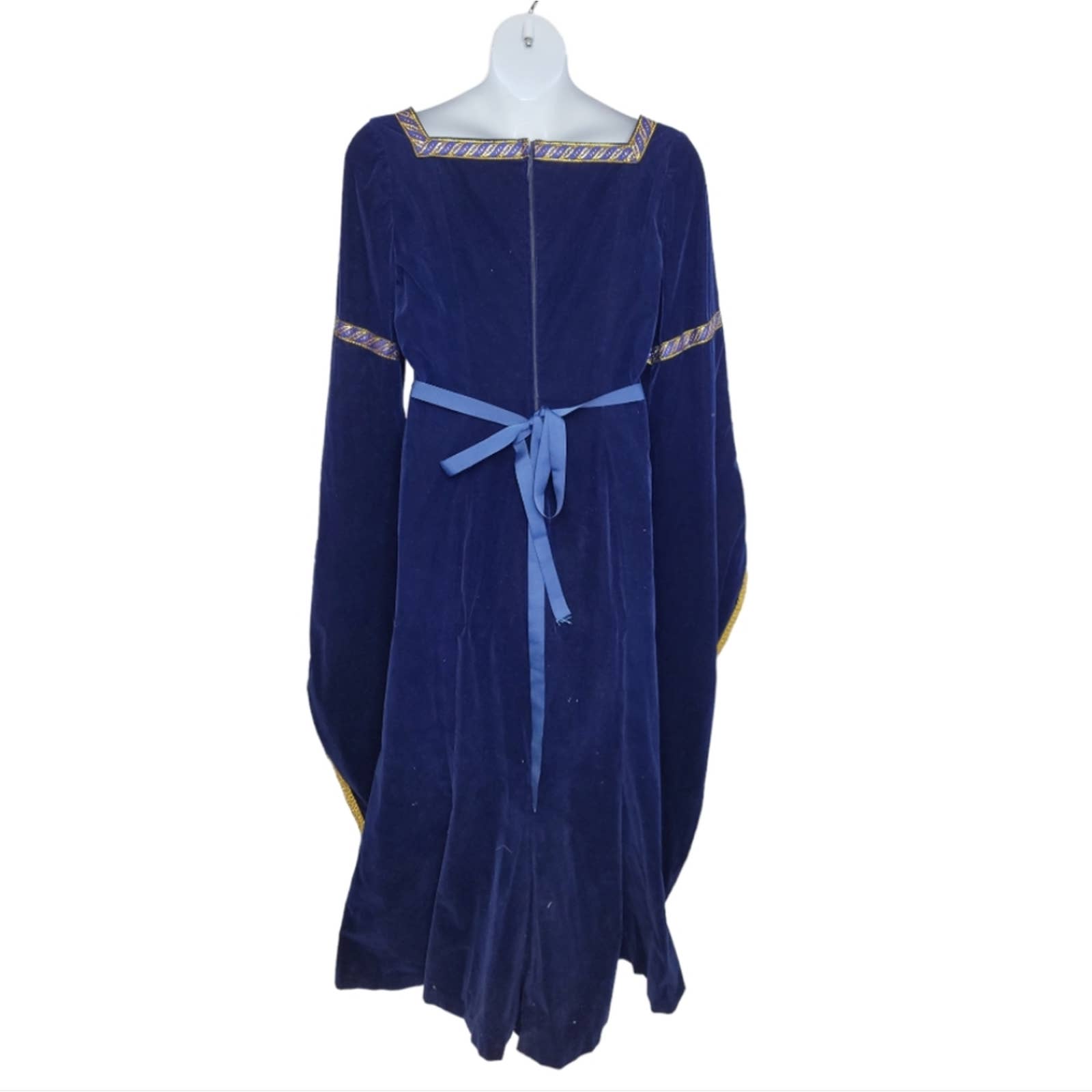 Vintage Royal Blue Renaissance Dress Velvet Costume Ren Faire Medival ...