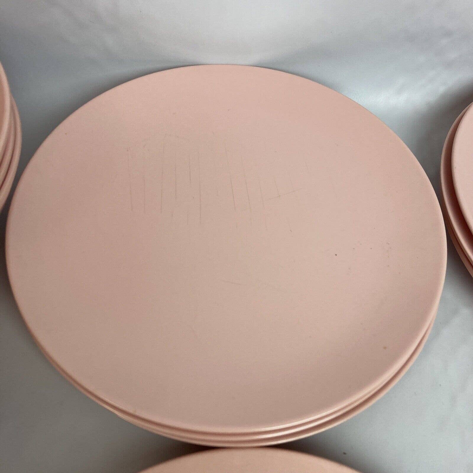 Vintage Melmac Melamine Pink Dessert Plates G-7 Small Bowls G-12 Set 2 ...