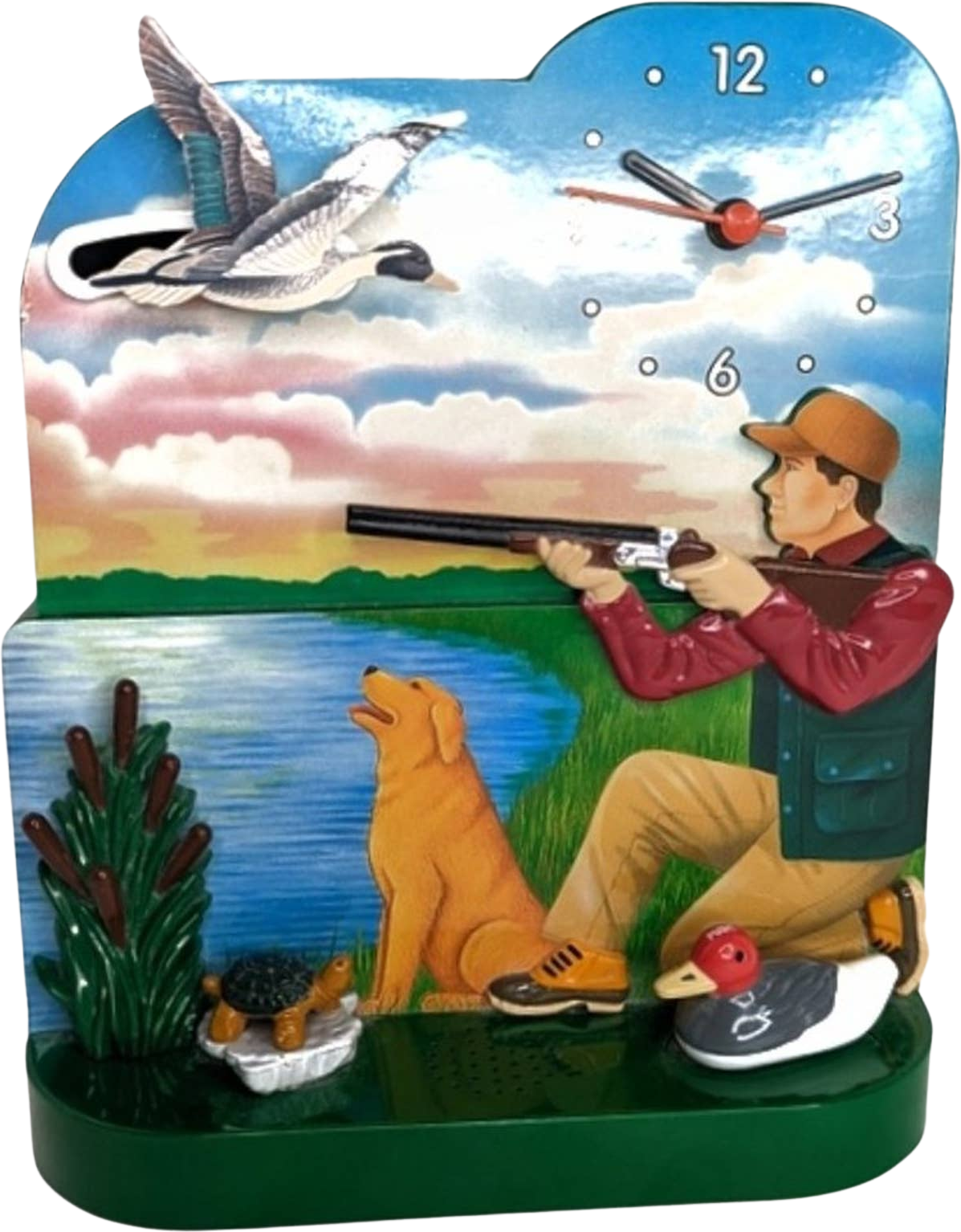Vintage 1998 The Original Hunting Clock Table Top Animated | Shop THRILLING