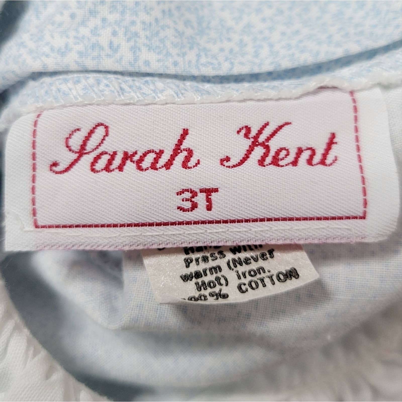Vintage Blue Floral Eyelet Lace Collar Dress by Sarah Kent | Shop THRILLING