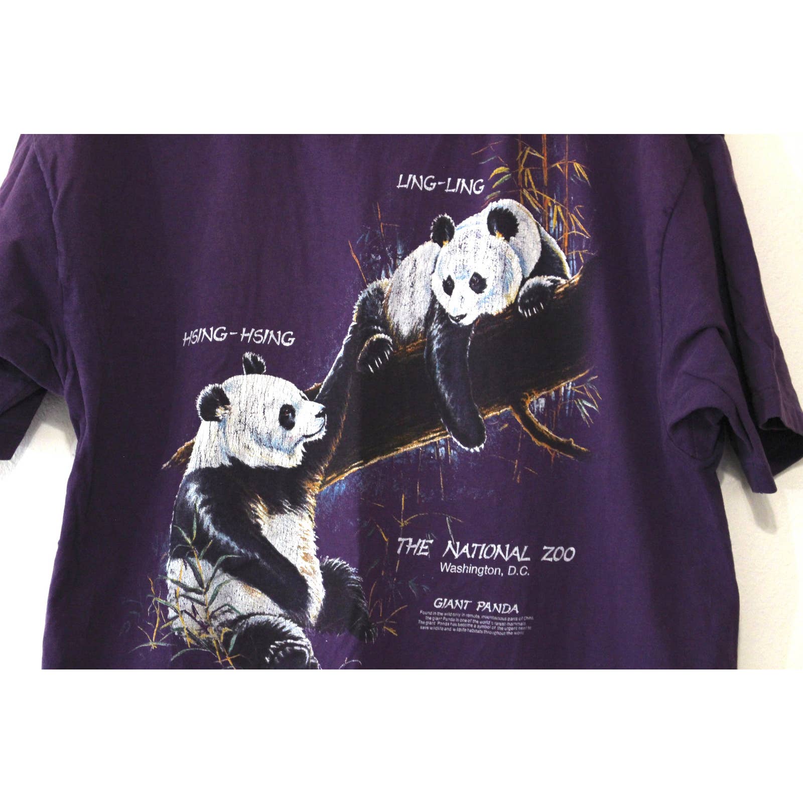 Vintage The National Zoo Washington Dc Panda Bear T-Shirt Xl by Hanes ...
