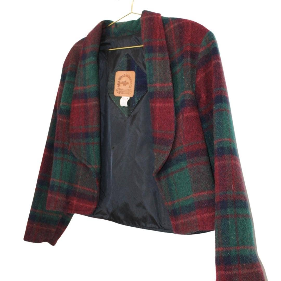 Vintage Cropped Plaid Jacket by Mid-Western Garments Co | Shop THRILLING
