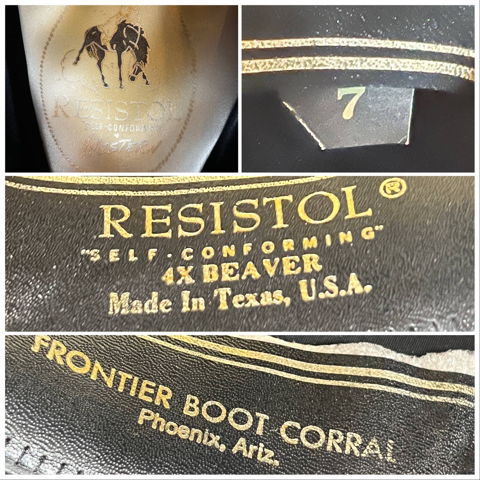 Vintage Resistol 4x Beaver Cowboy Western Hat Black by Resistol | Shop ...