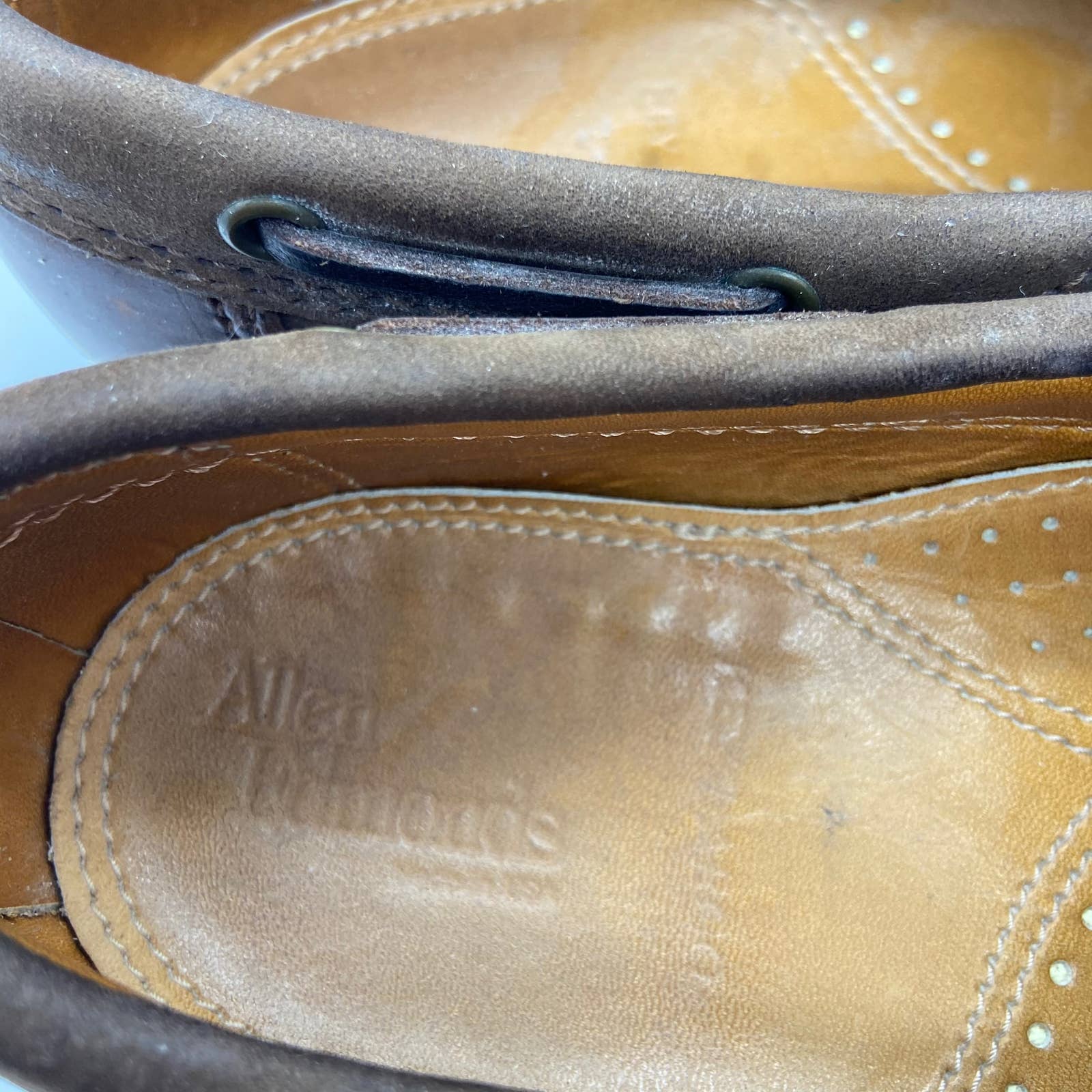 Vintage Allen Edmonds Vibram Soles Leather Boat Shoes Made In Usa by ...