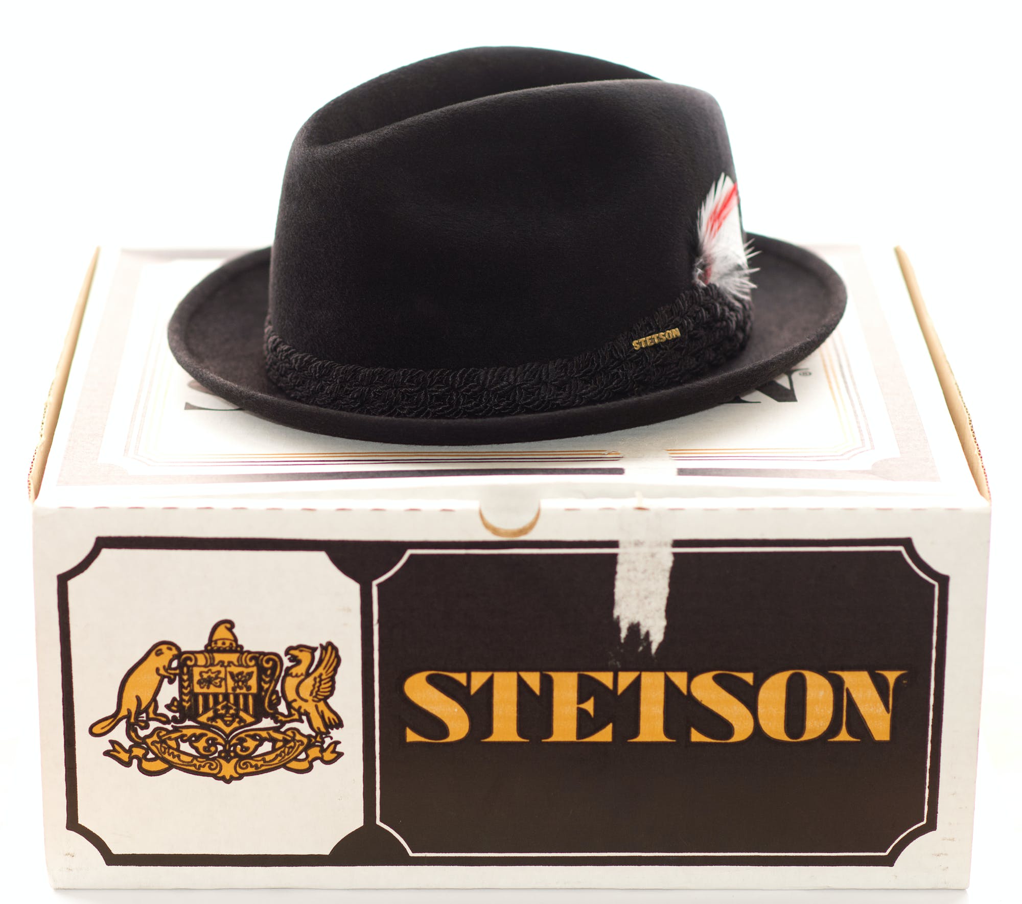 Vintage Stetson Charger Black Stingy Brim Fedora Dent Hat by Stetson ...