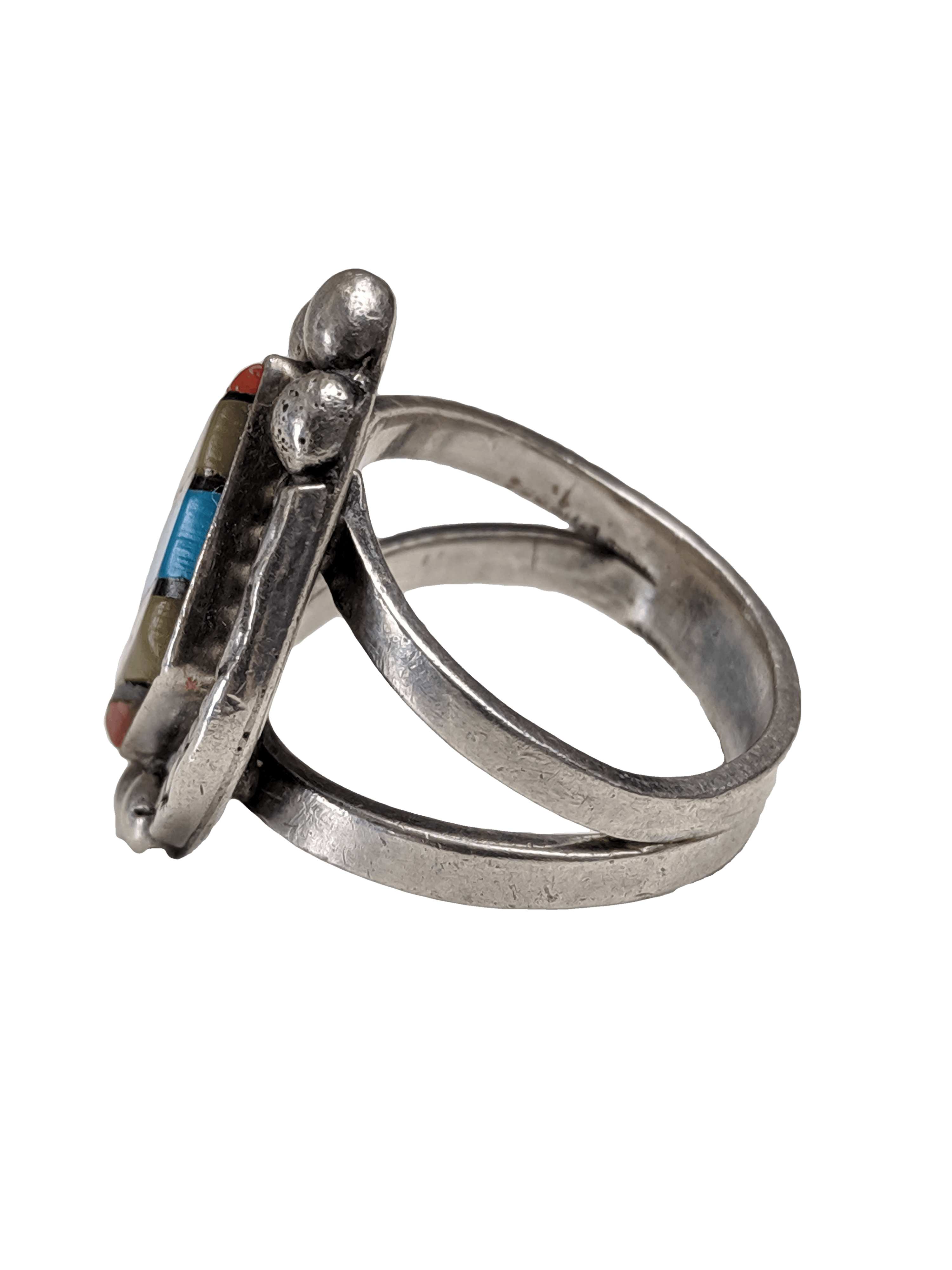 Vintage Striped Diamond Shape Silver Ring | Shop THRILLING