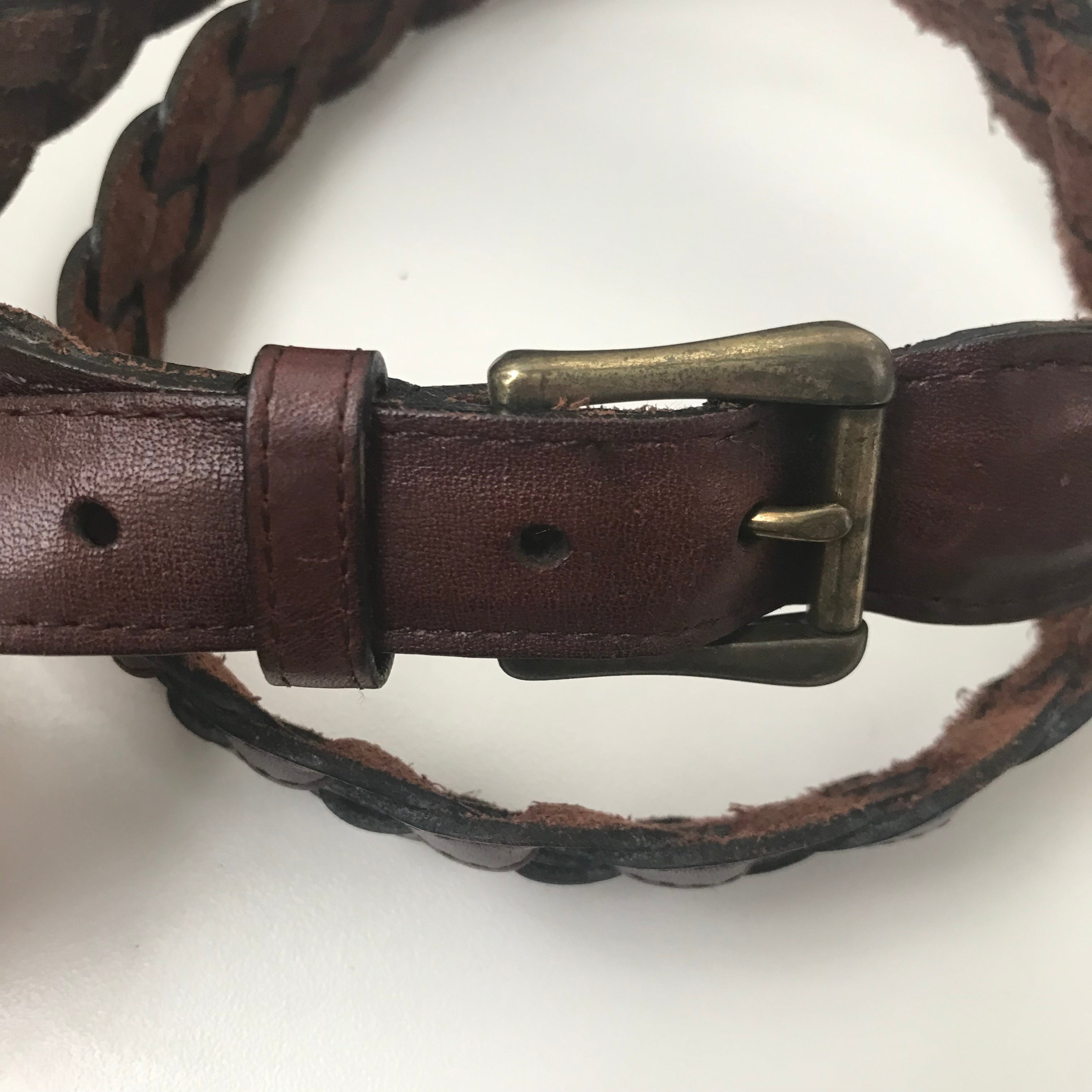 Vintage 90s Braided Leather Belt | Shop THRILLING