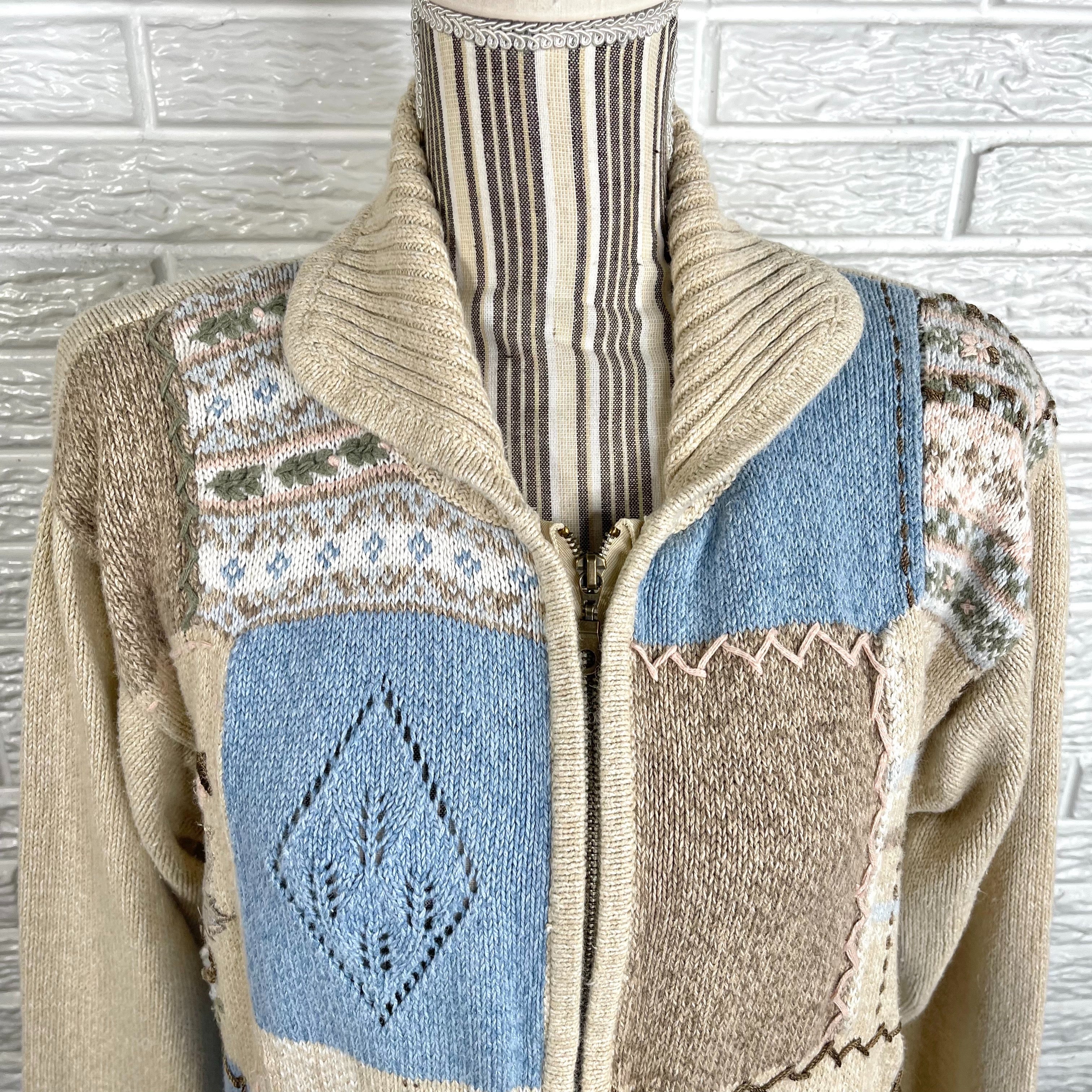 Vintage Hand Embroidered Cardigan Sweater by Jantzen Classics | Shop ...