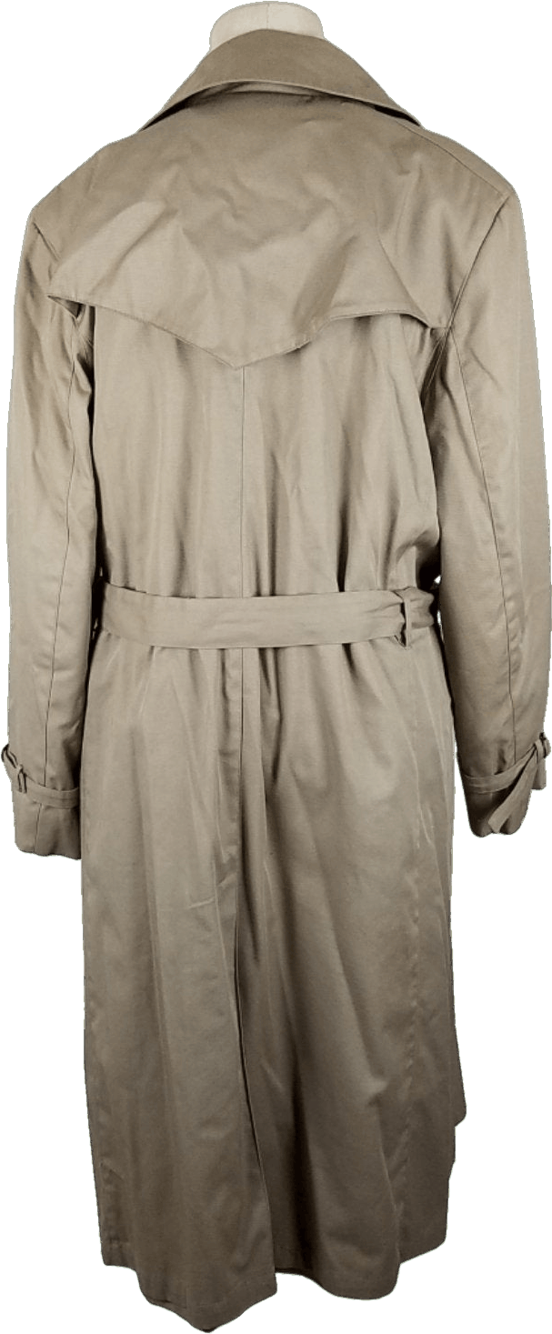 Vintage Tan Cape Top Belted Wool Trench Coat by Lindsey Blake | Shop ...