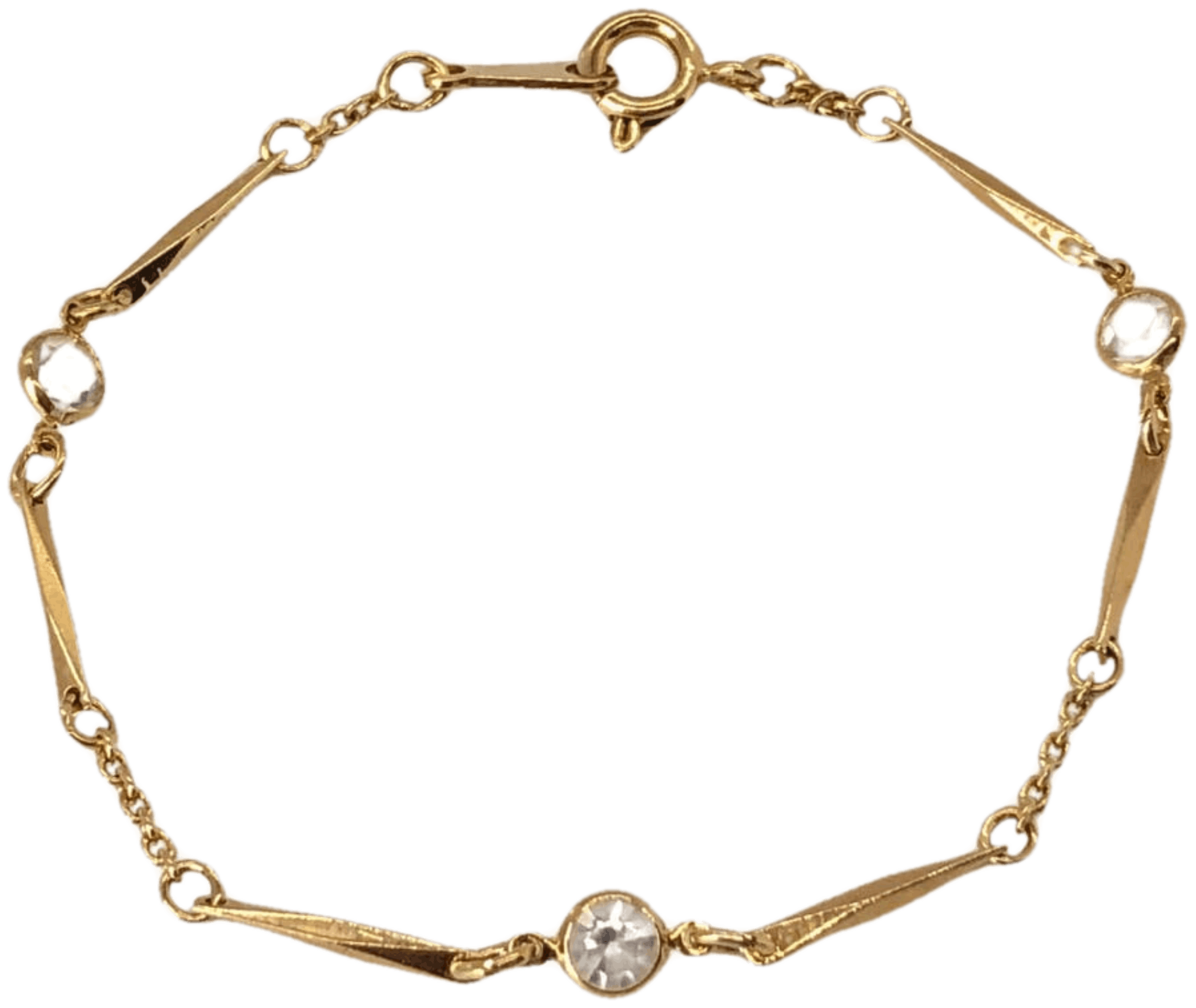 Vintage Thin Gold Chain with Clear Disc Beads by Avon | Shop THRILLING