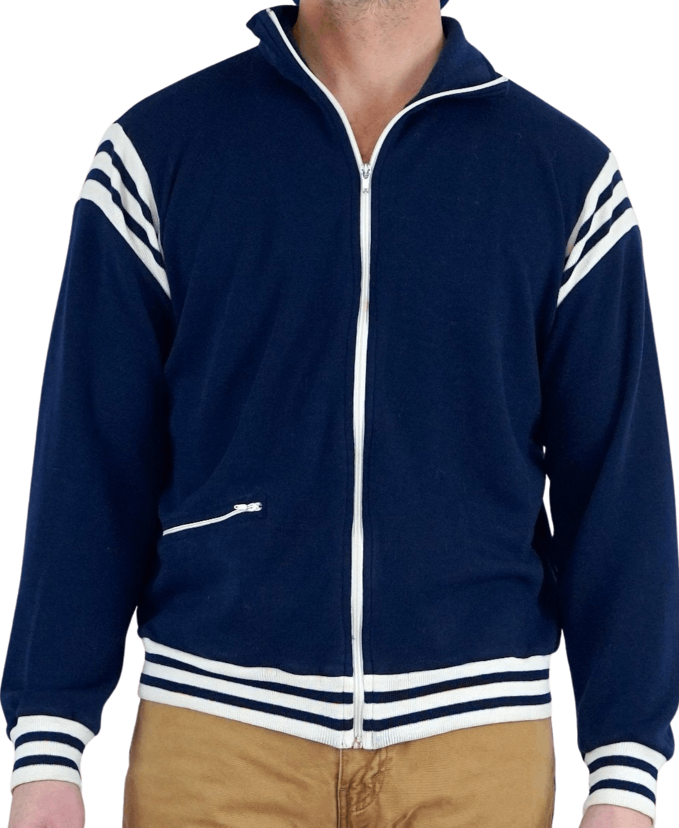 Vintage 80’s Blue Striped Track Jacket | Shop THRILLING
