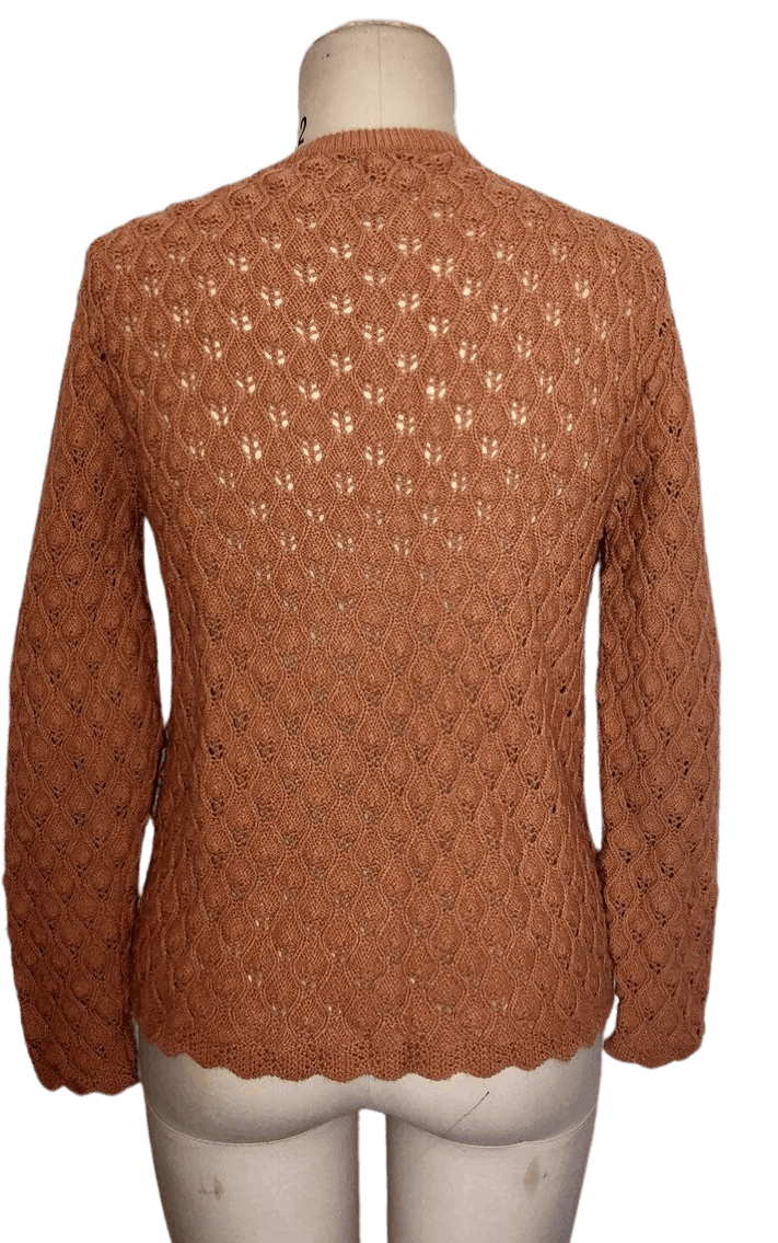 Vintage 70’s Rust Orange Knit Cardigan | Shop THRILLING